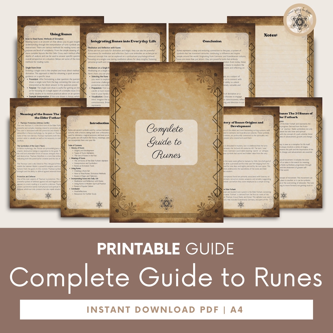 Printable Runes, Runes for Beginners, Celtic Runes, Magic Runes, Runes ...