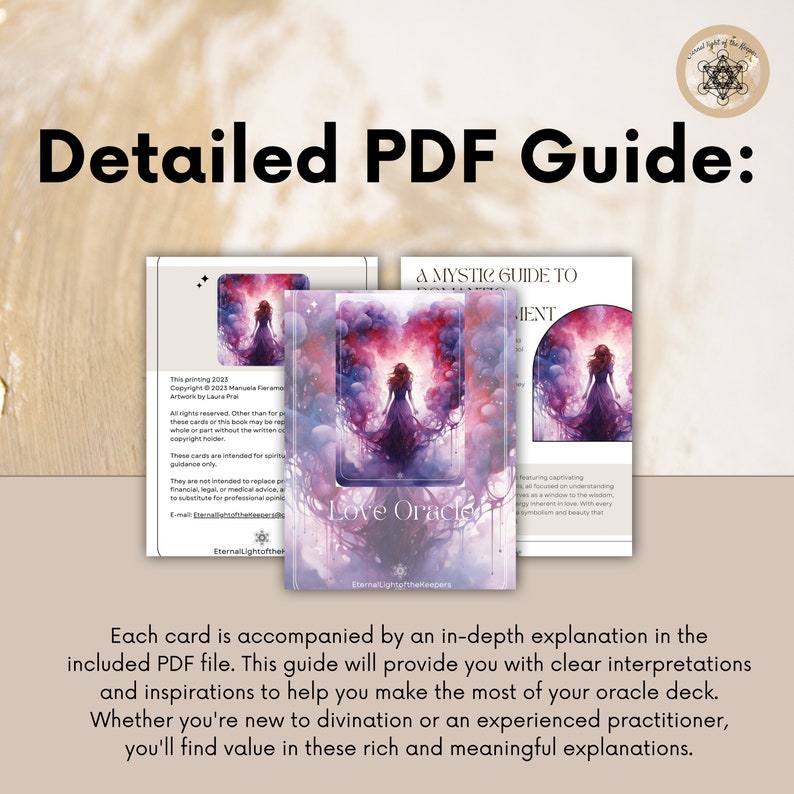 The Love Oracle Cards, Printable Love Oracle Deck, Oracle Cards + PDF ...