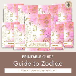 Printable Zodiac Guide Detailed Zodiac PDF, Zodiac Signs and Their ...