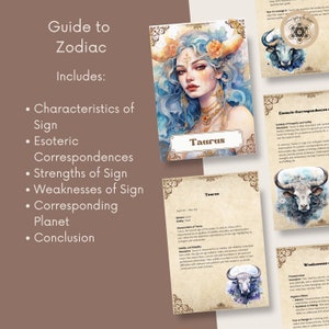 Taurus Zodiac Sign Astrology Guide, Comprehensive Horoscope Book, Learn ...