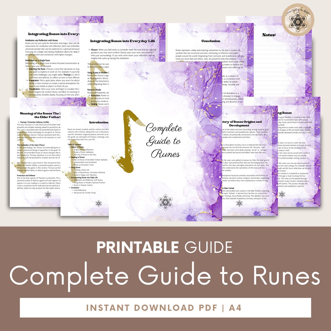 Printable Runes, Runes for Beginners, Celtic Runes, Magic Runes, Runes ...