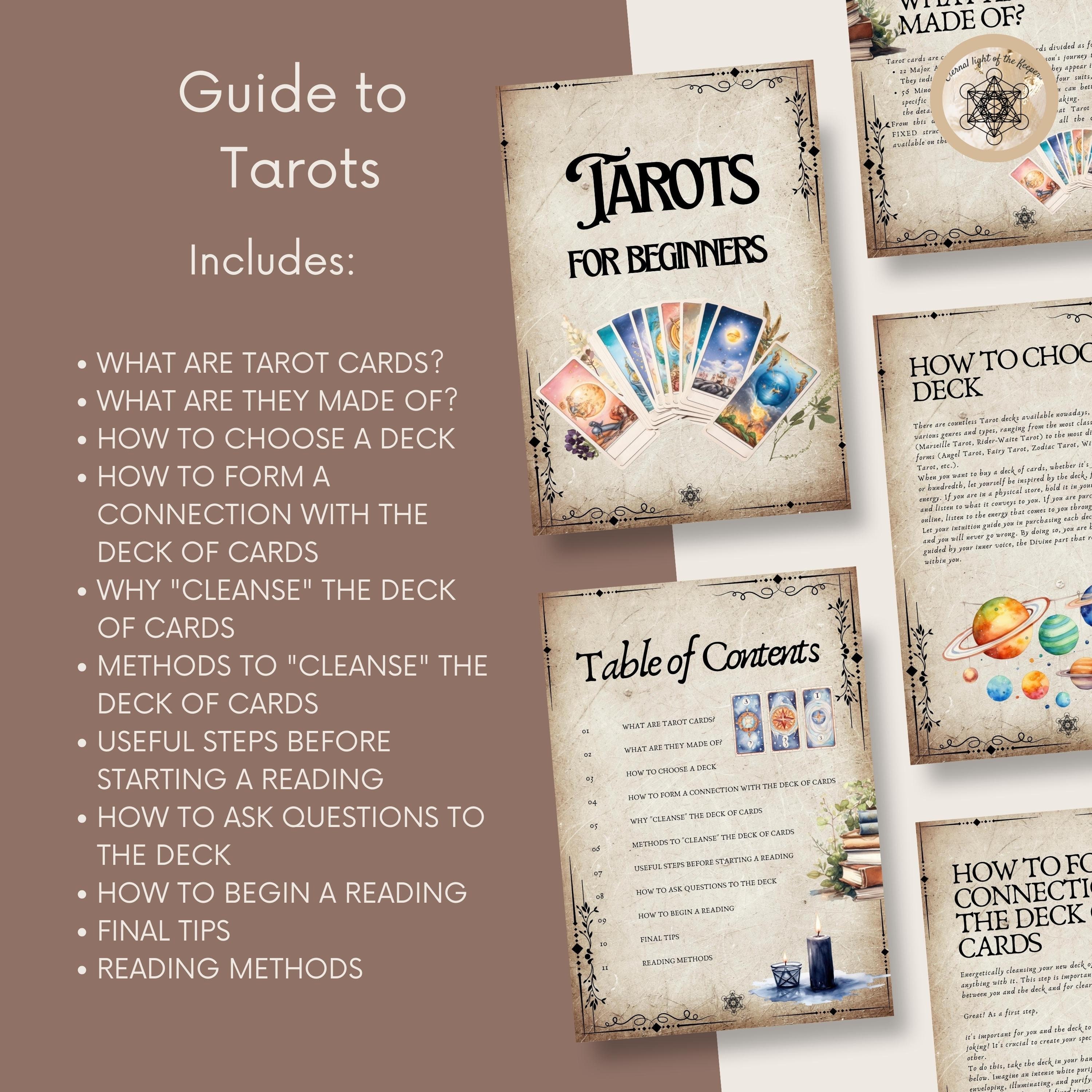 Printable Tarots for Beginners Guide Comprehensive A4 PDF - Etsy