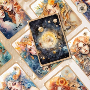 Astrology - Oracle Card Deck, Zodiac Signs and Their Characteristics ...