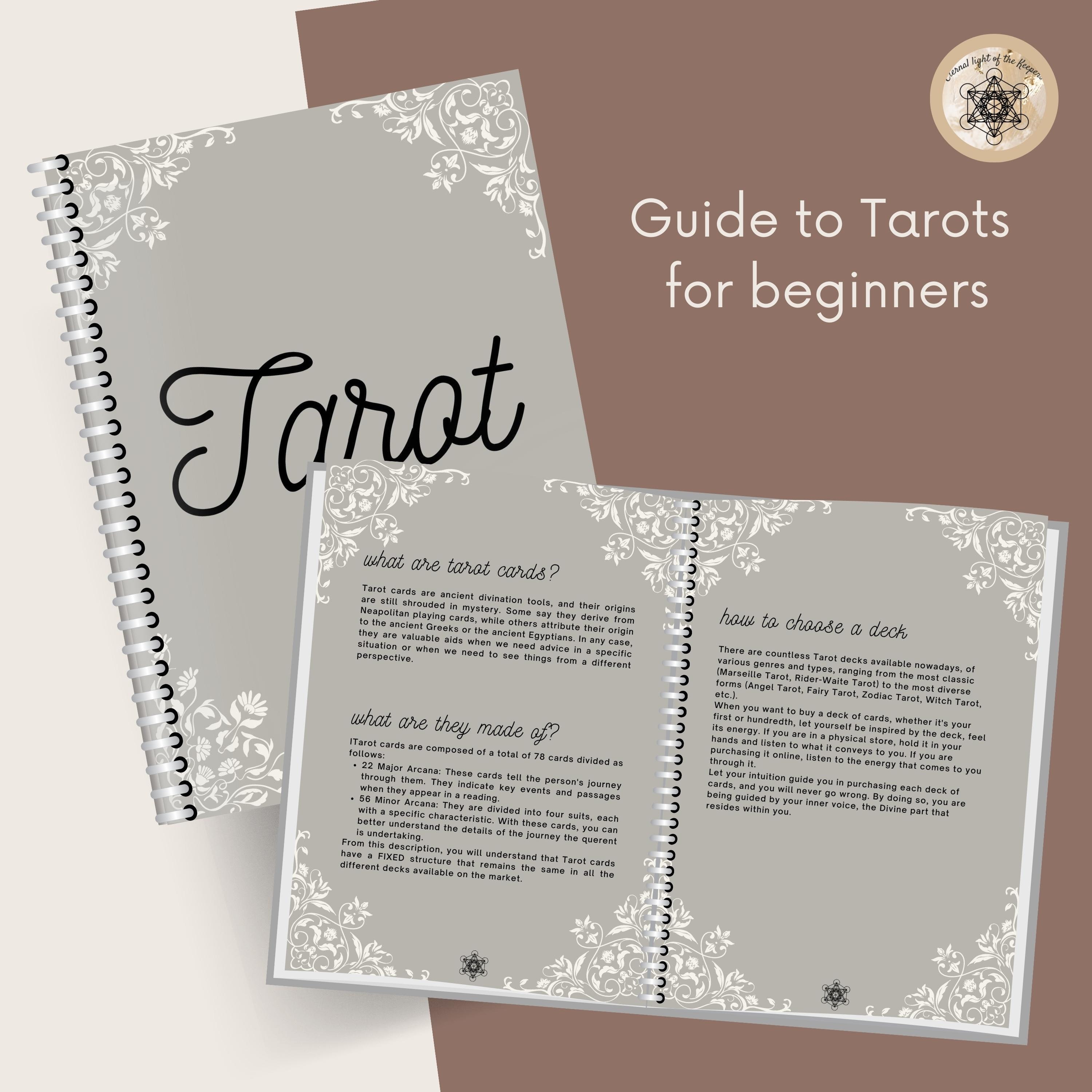 Printable Tarots for Beginners Guide Comprehensive A4 PDF Guide to ...