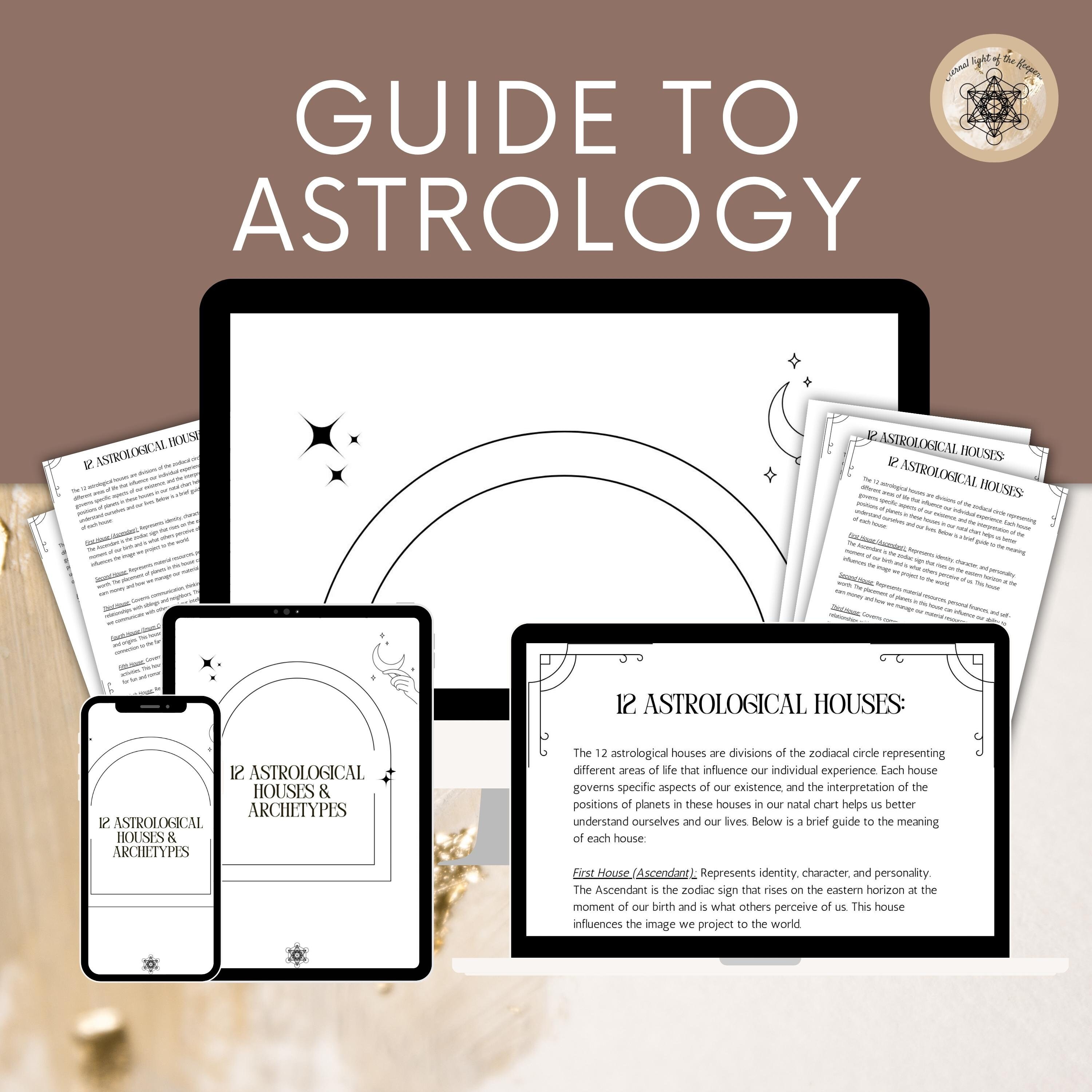 Printable Astrology Guide Detailed Astrology PDF Workbook & - Etsy