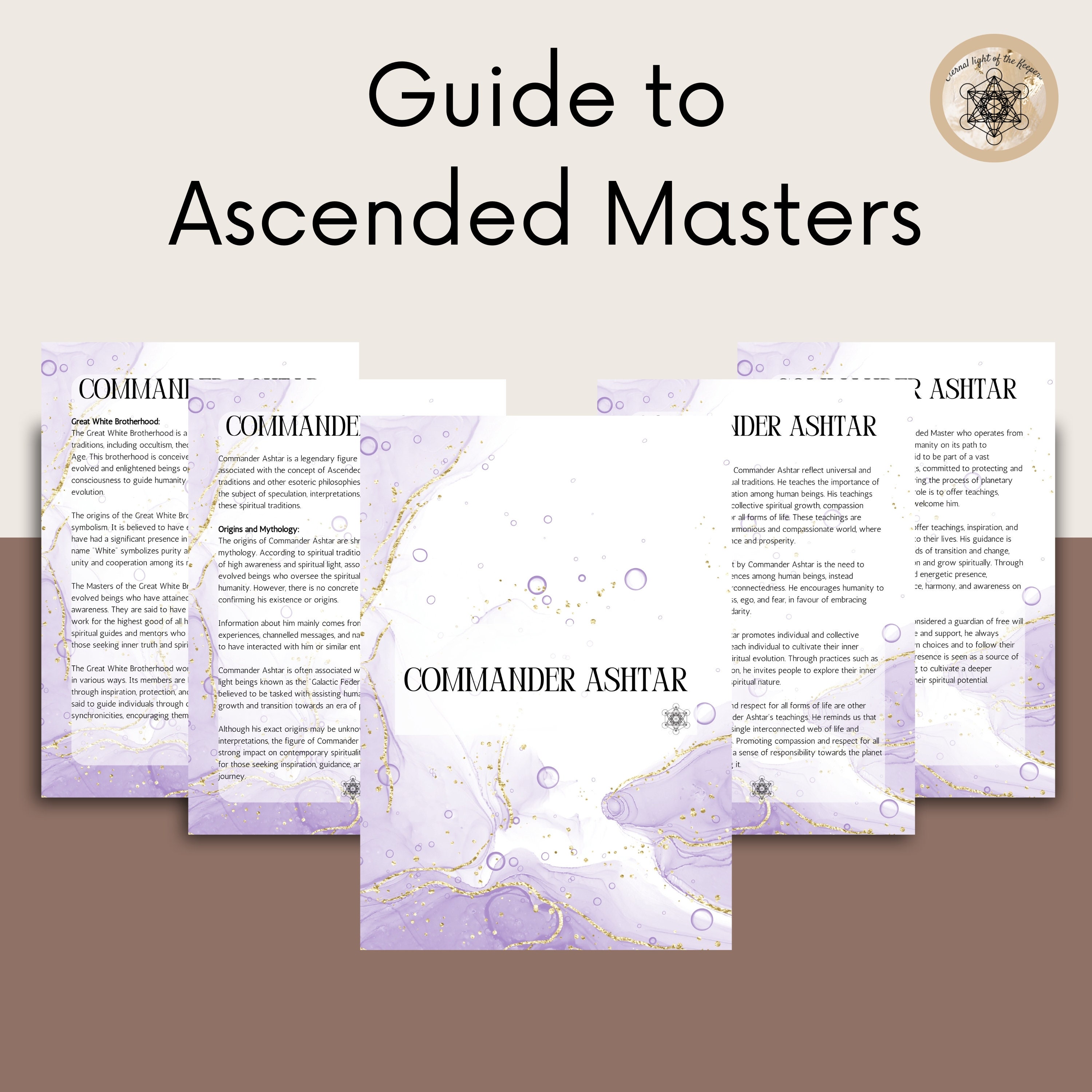 Commander Ashtar: Guide to Ascended Masters, Spiritual Guidance, Hindu ...