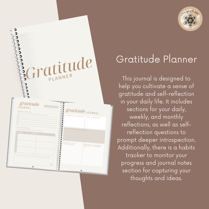 Gratitude Planner, Daily Gratitude Journal | 5-minute Digital ...