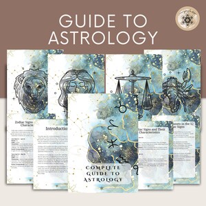Printable Astrology Guide - Detailed Zodiac PDF Workbook & Journal for ...