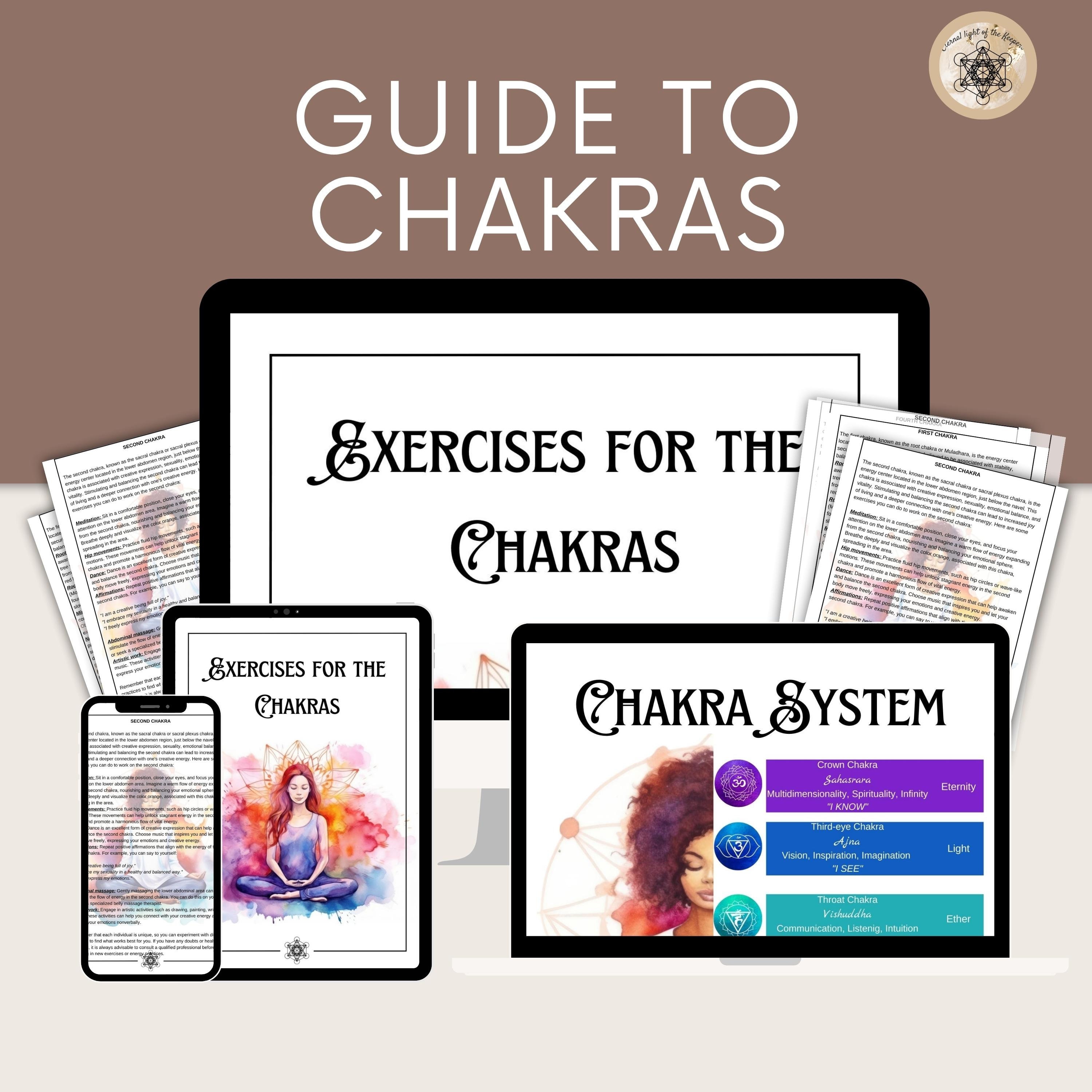 Printable Chakra Guide Detailed PDF A4 Guide for Seven - Etsy