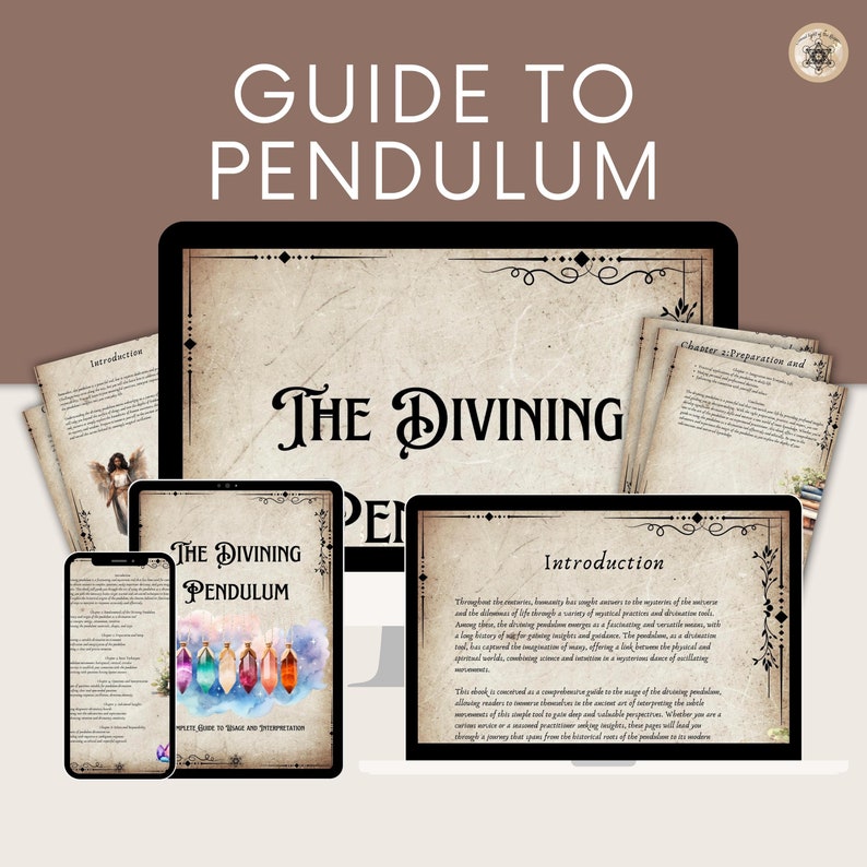 Printable Pendulum Guide, Divination Charts, Grimoire Pages (PDF ...