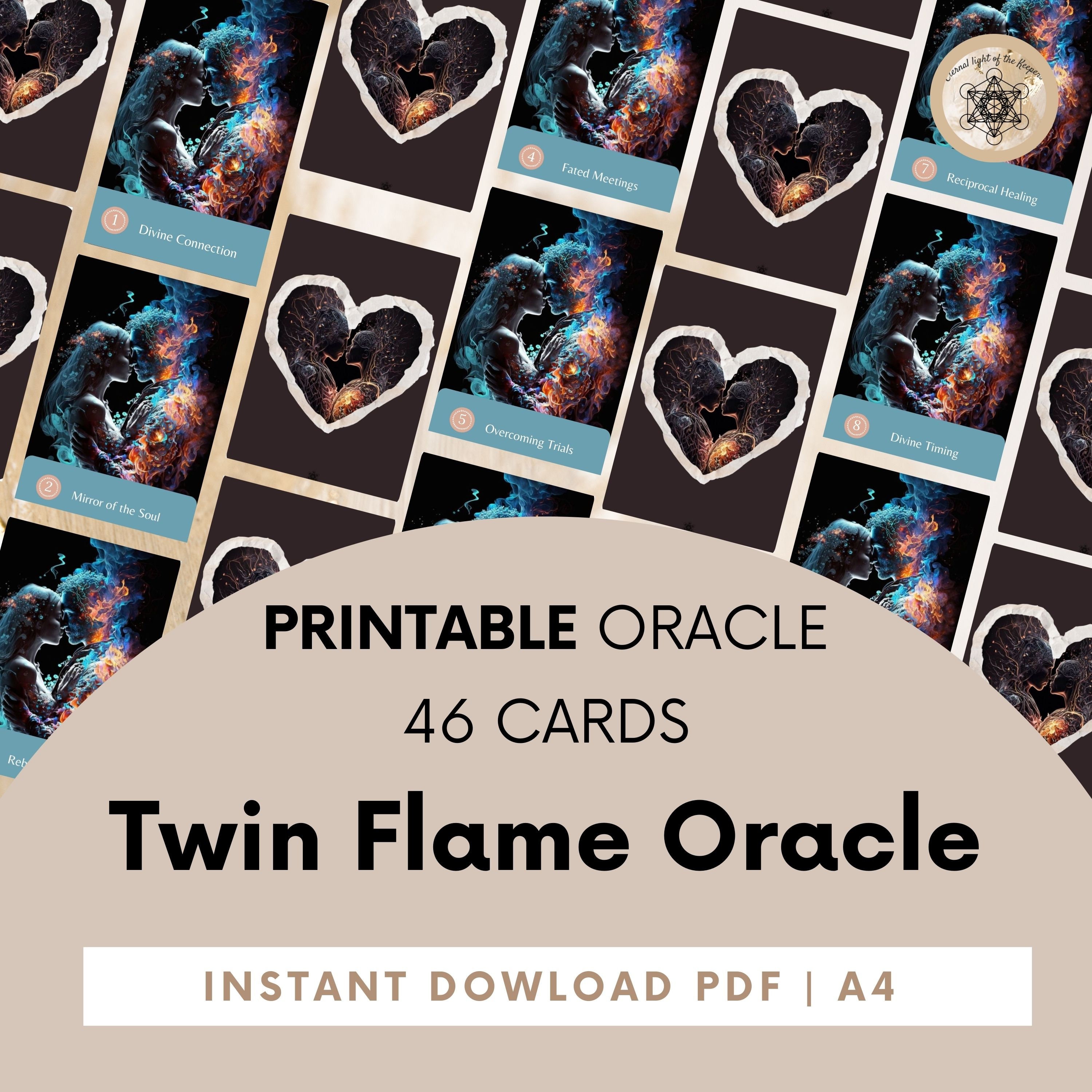The Twin Flame Oracle Cards Printable Twin Flame Oracle Deck Oracle Cards Pdf Guide Digital