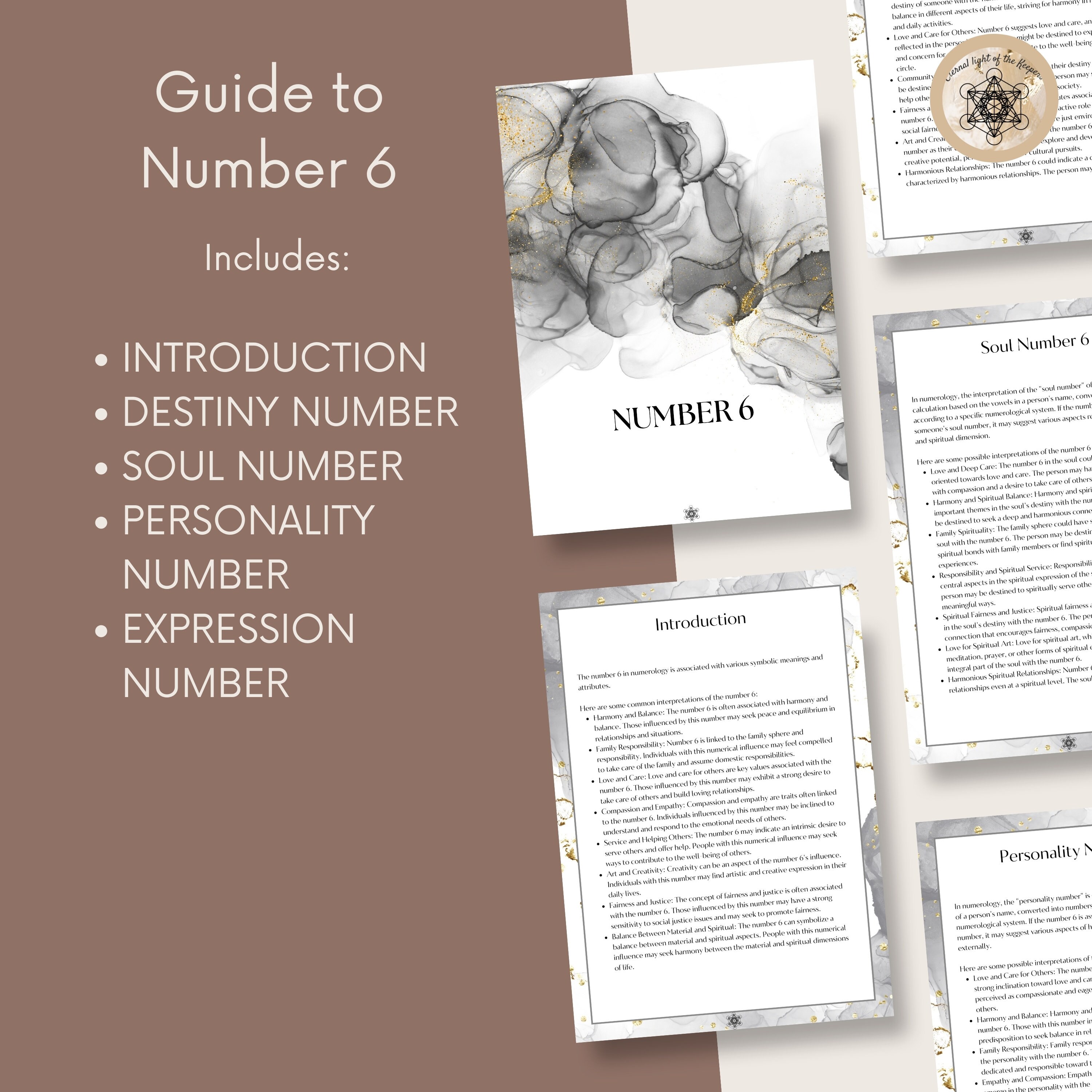 Numerology Guide, Printable Numerology Guide, Learn Numerology, Number ...