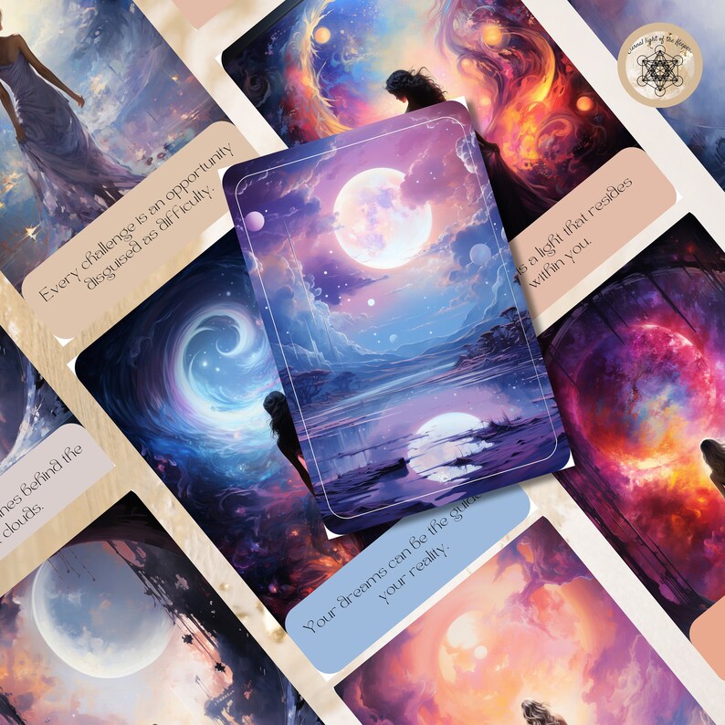 Positive Affirmations Oracle Cards, Printable Card Deck , Mindfulness ...