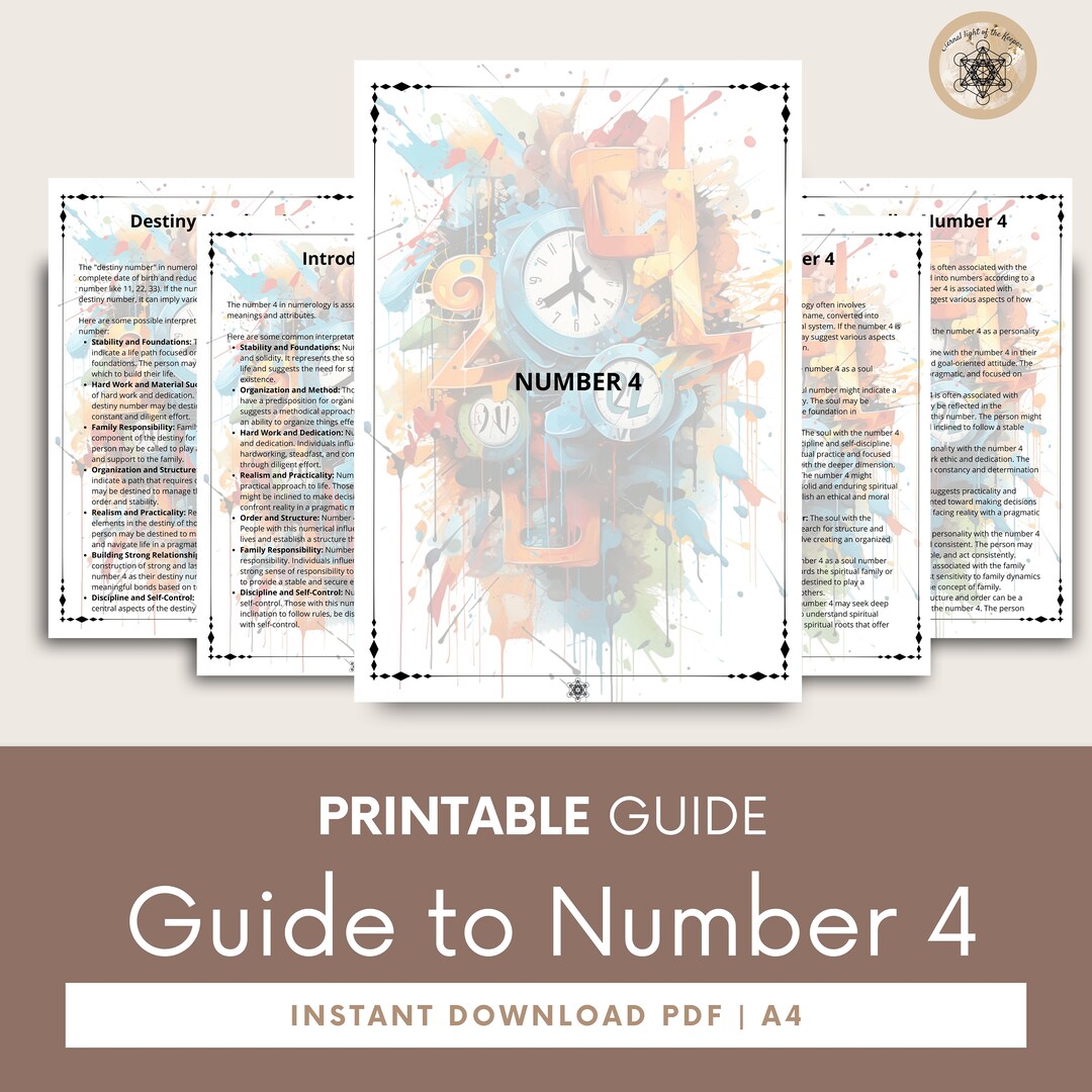 Numerology Guide, Printable Numerology Guide, Learn Numerology, Number ...