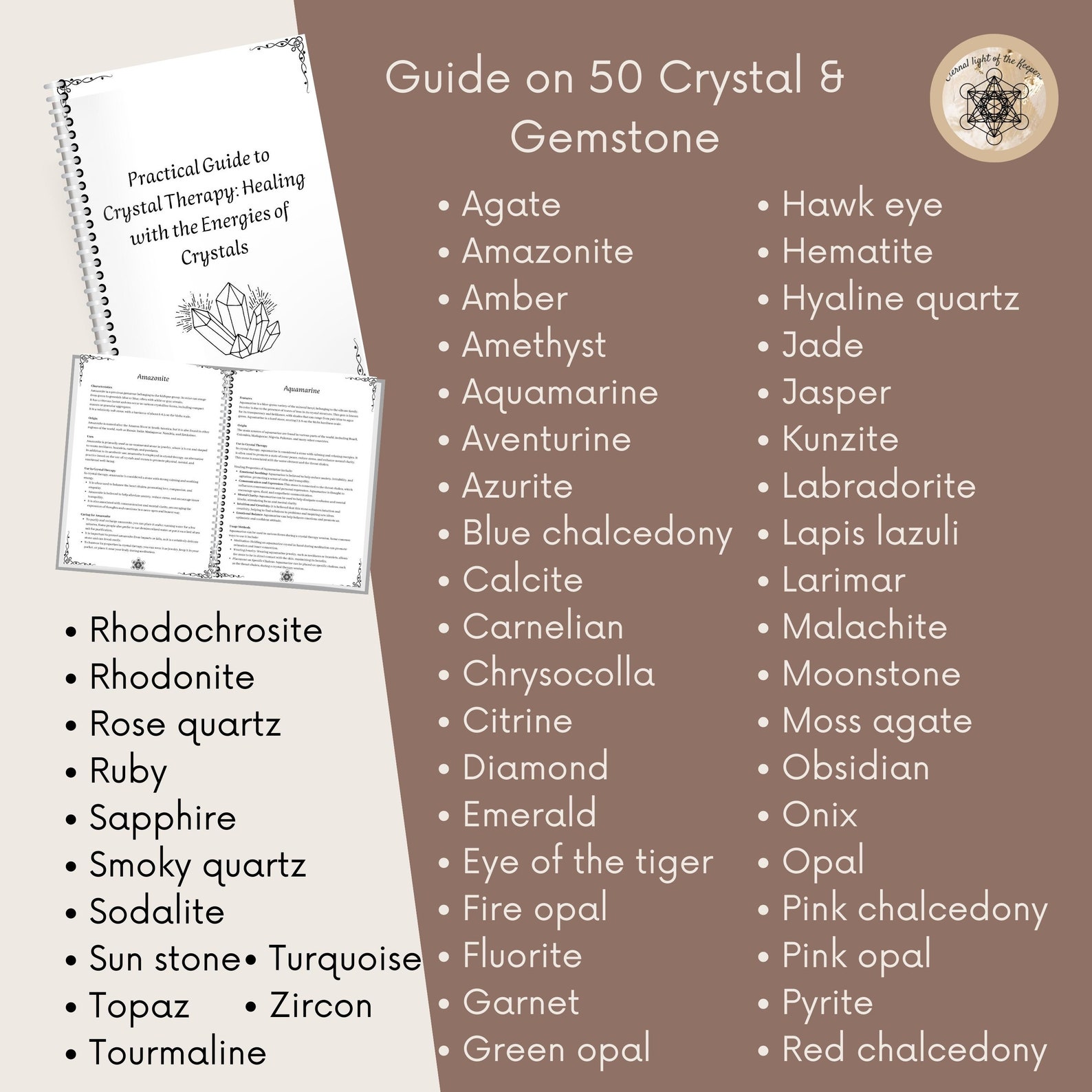 Printable Guide to Crystal and Gemstone Therapy: Comprehensive A4 PDF ...