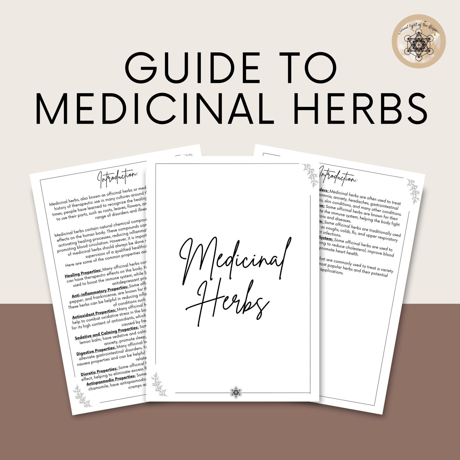 Printable Herbal Medicine Guide: A4 PDF on Medicinal Herbs, Herbal ...