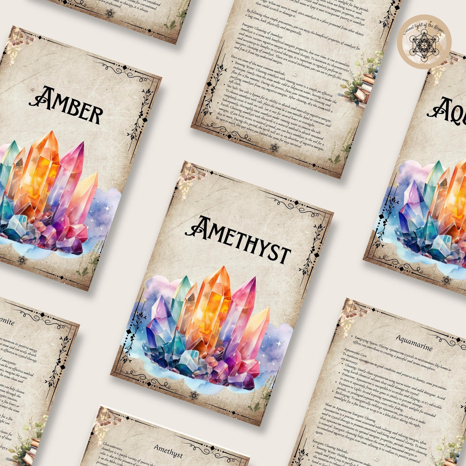 Printable Guide to Crystal and Gemstone Therapy: Comprehensive A4 PDF ...