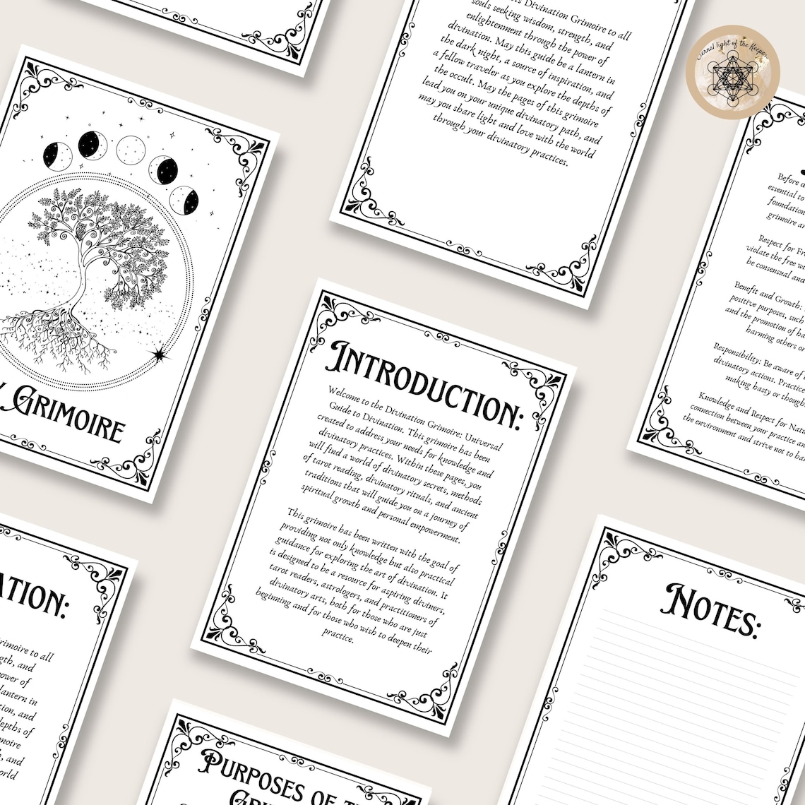 Printable Grimoire Pages Digital Grimoire Grimoire Pages - Etsy