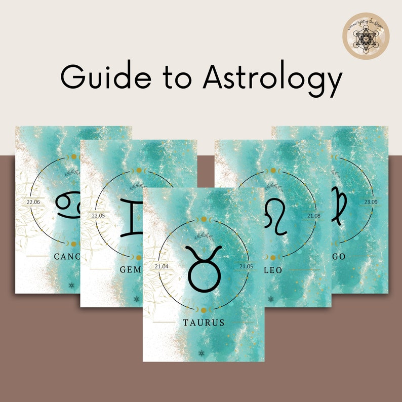 Printable Astrology Guide Detailed Zodiac PDF Workbook & Journal for ...