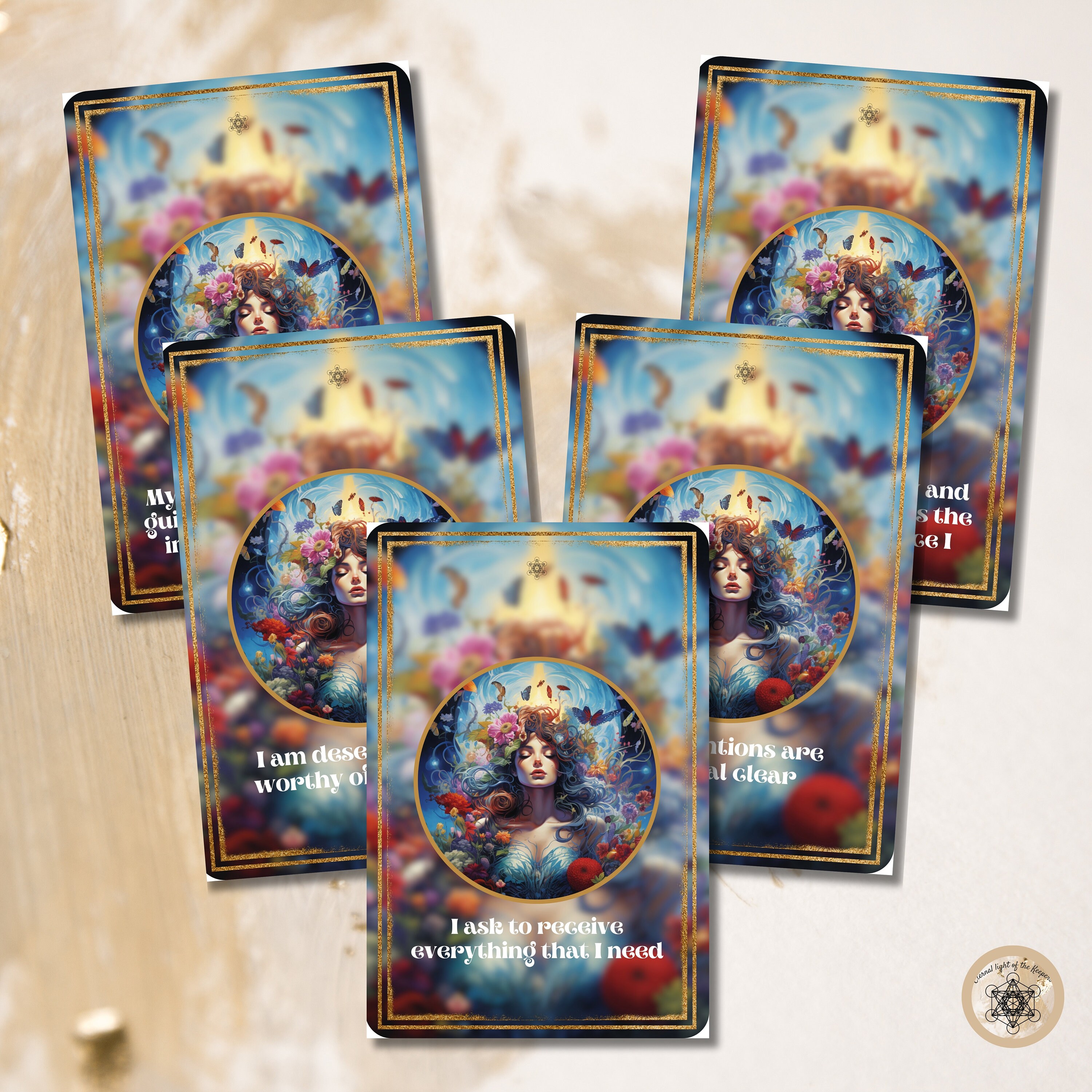 Oracle Cards of Abundance, Printable Cards Deck, Manifest Abundance ...