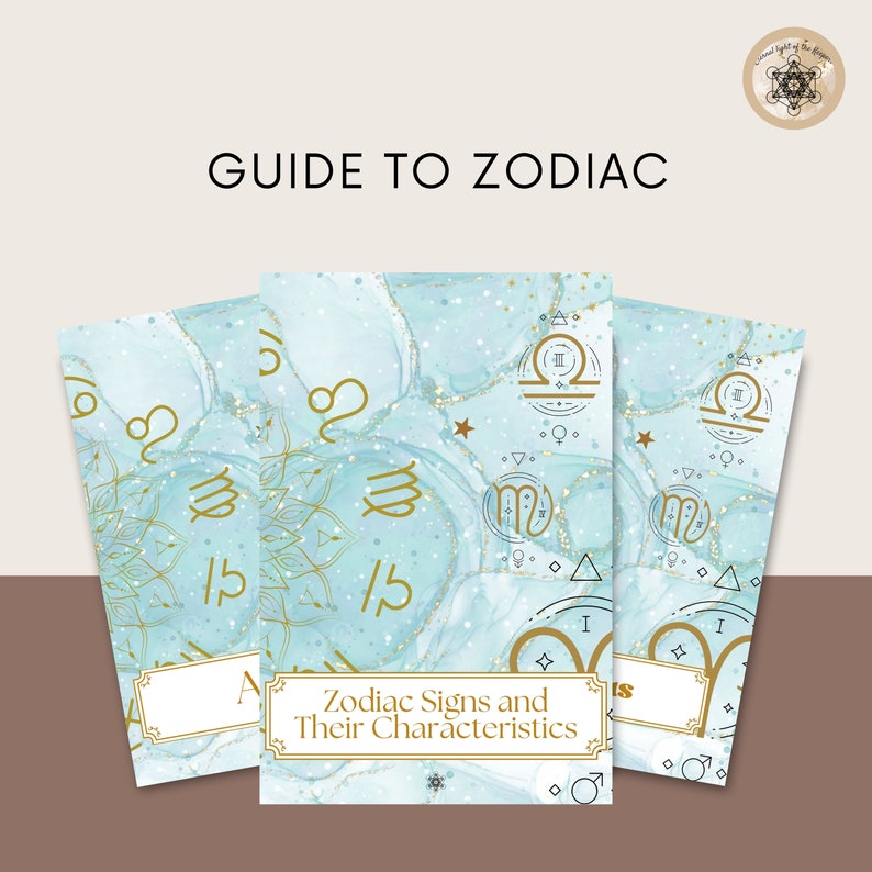 Printable Zodiac Guide Detailed Zodiac PDF, Zodiac Signs and Their ...