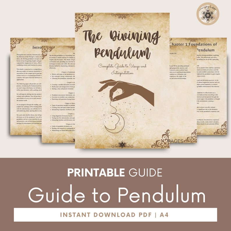 Pendulum Divination Guide – Printable PDF With Board. - Etsy