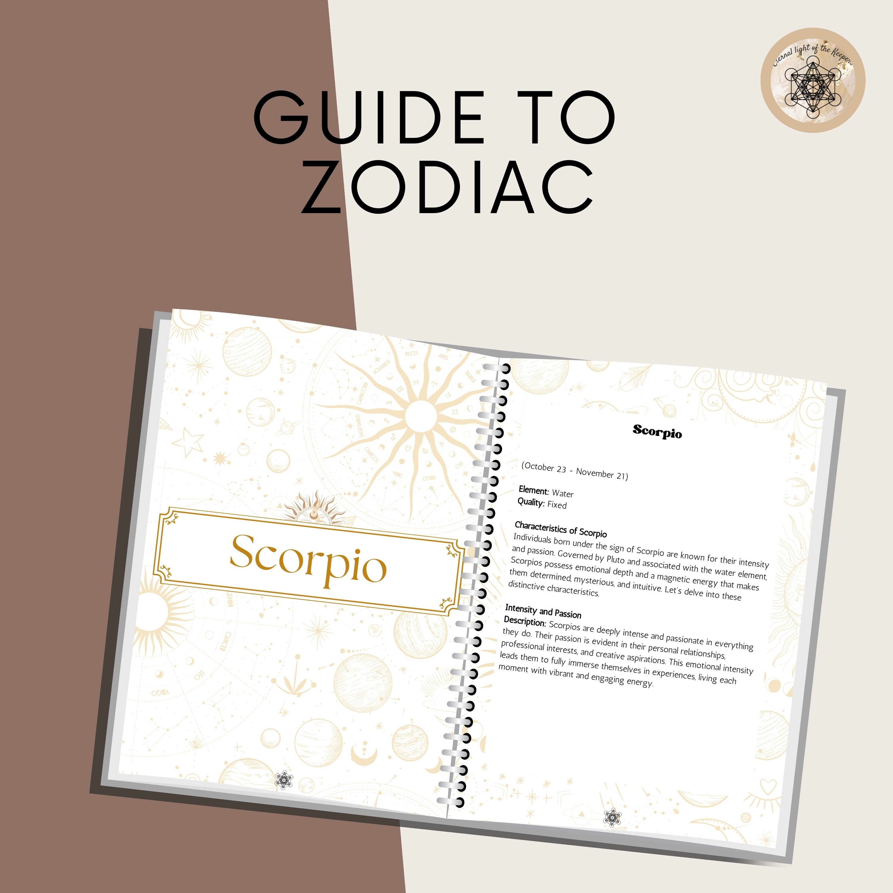 Scorpio Zodiac Sign Astrology Guide, Comprehensive Horoscope Book ...