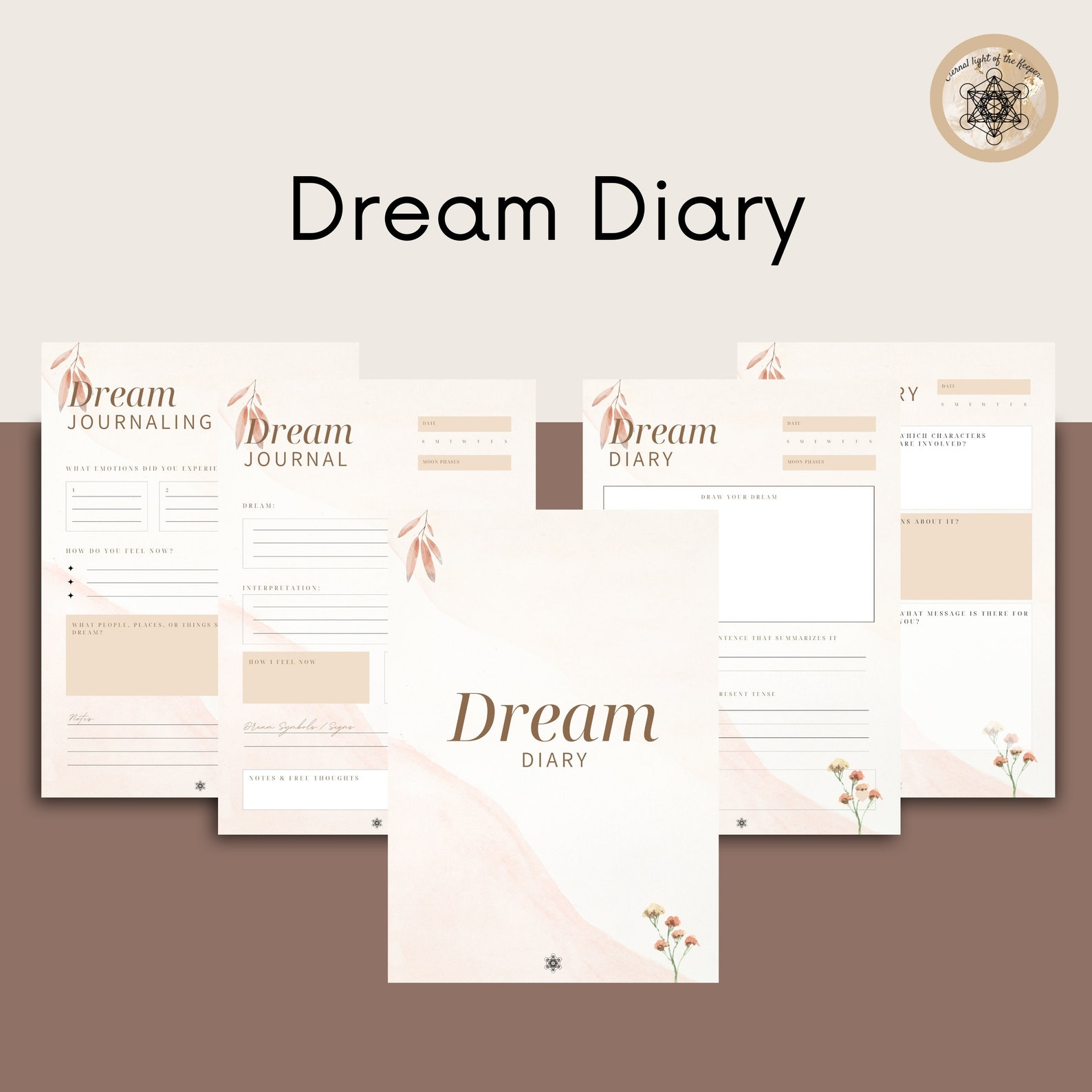 Dream Diary, Sleep & Habit Tracker, Self-reflection (A4 Digital). - Etsy