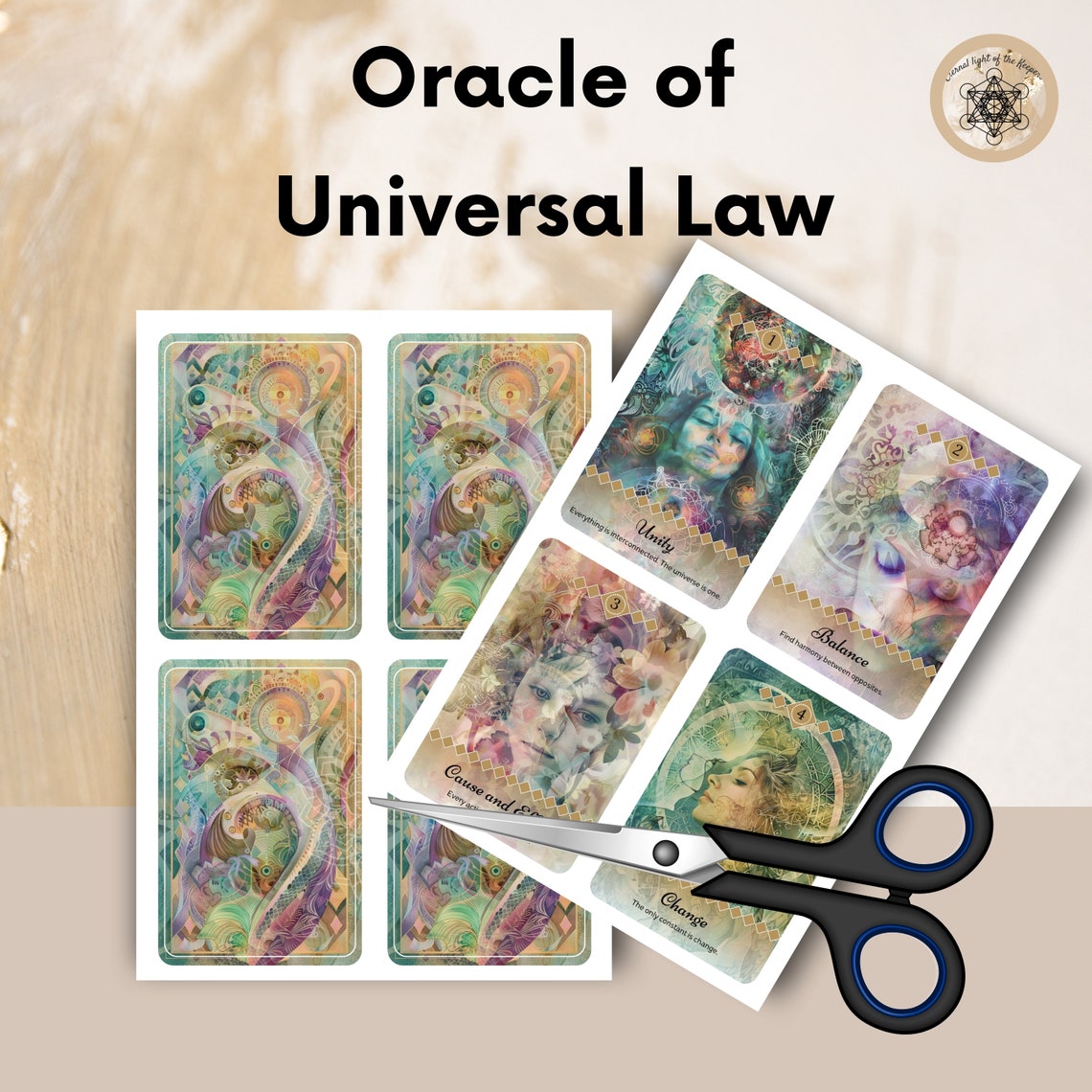 Universal Law Oracle Cards, Divination, Spiritual Guidance (digital ...