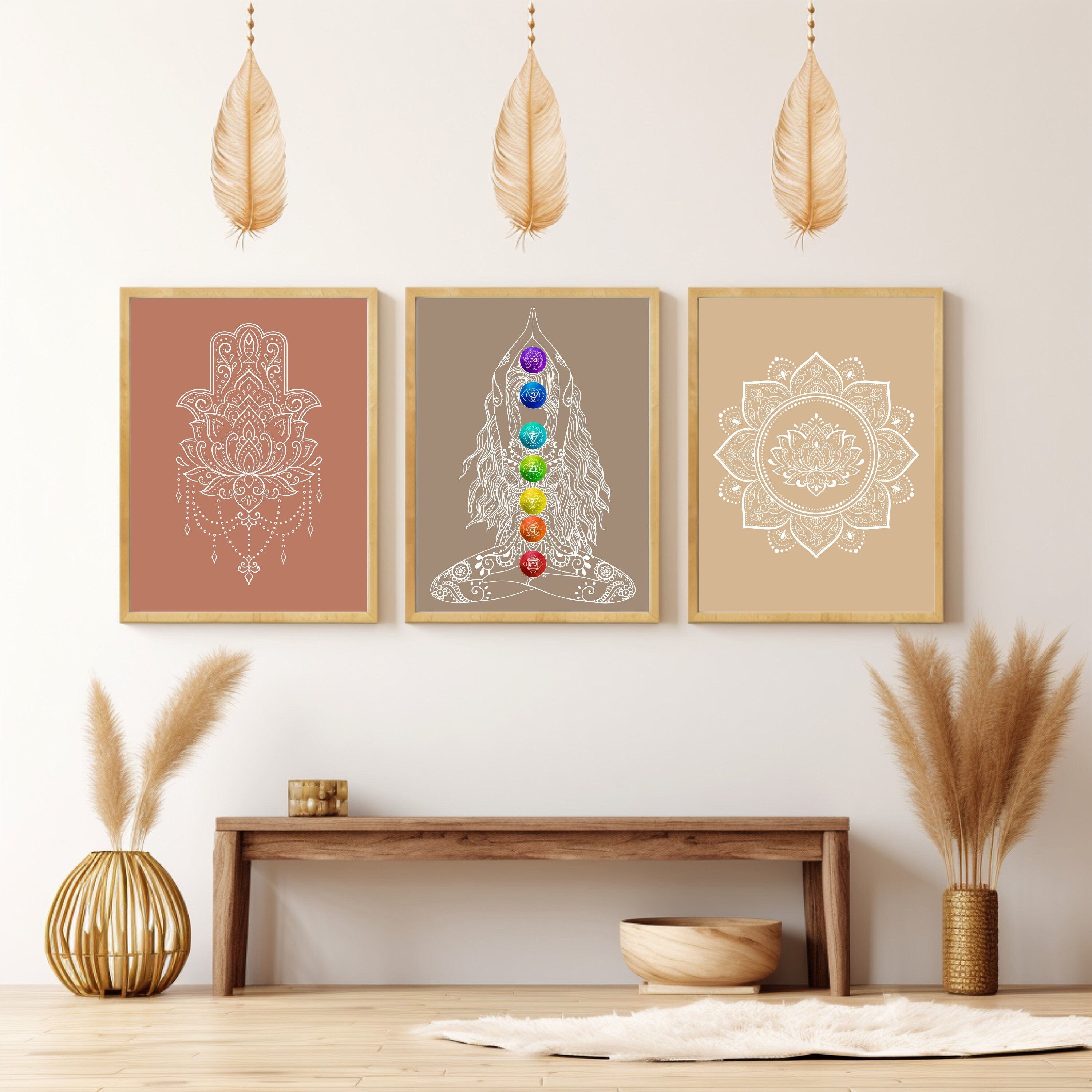 Bundle Printable Chakra Poster, 7 Chakras Yoga Artwork, Meditation ...