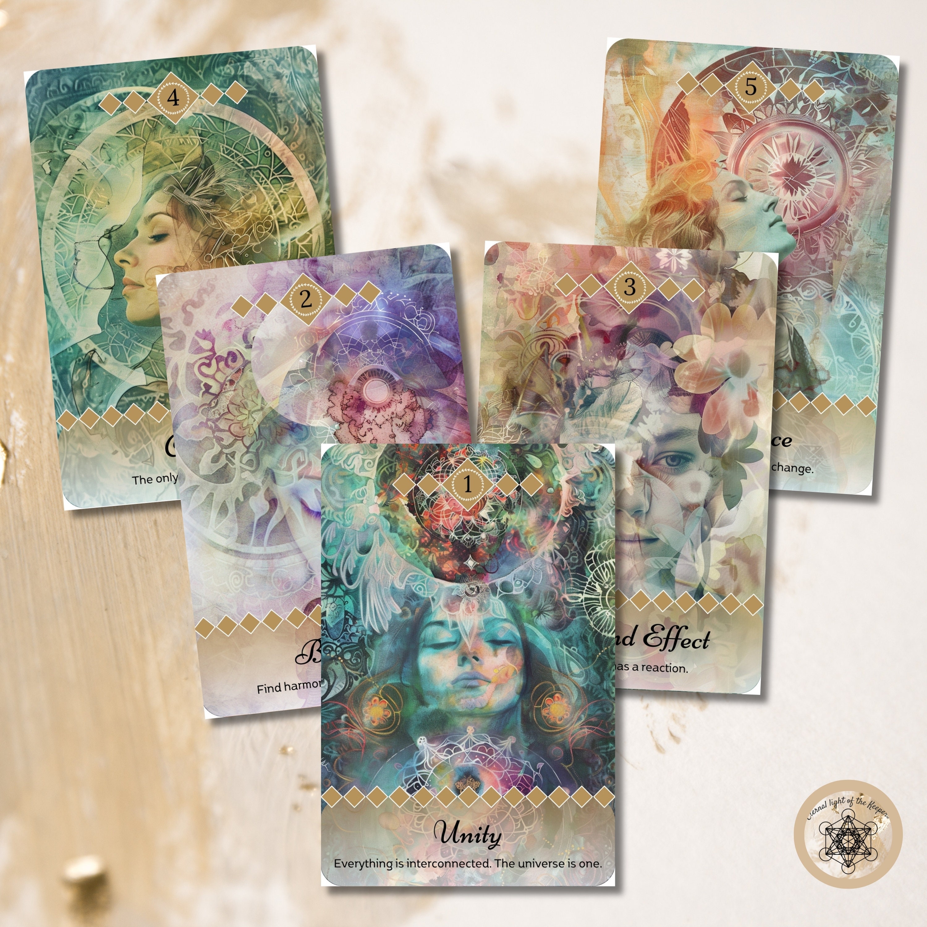 Universal Law Oracle Cards, Divination, Spiritual Guidance (digital ...