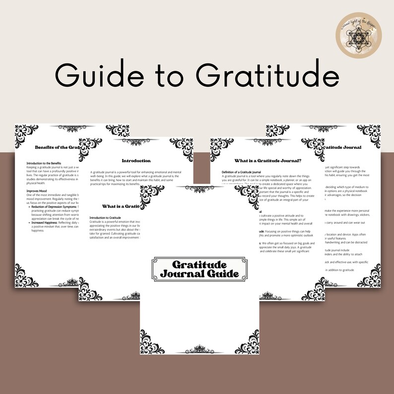 Gratitude Journal Guide: Benefits, Uses, How-to (digital A4 Manual). - Etsy