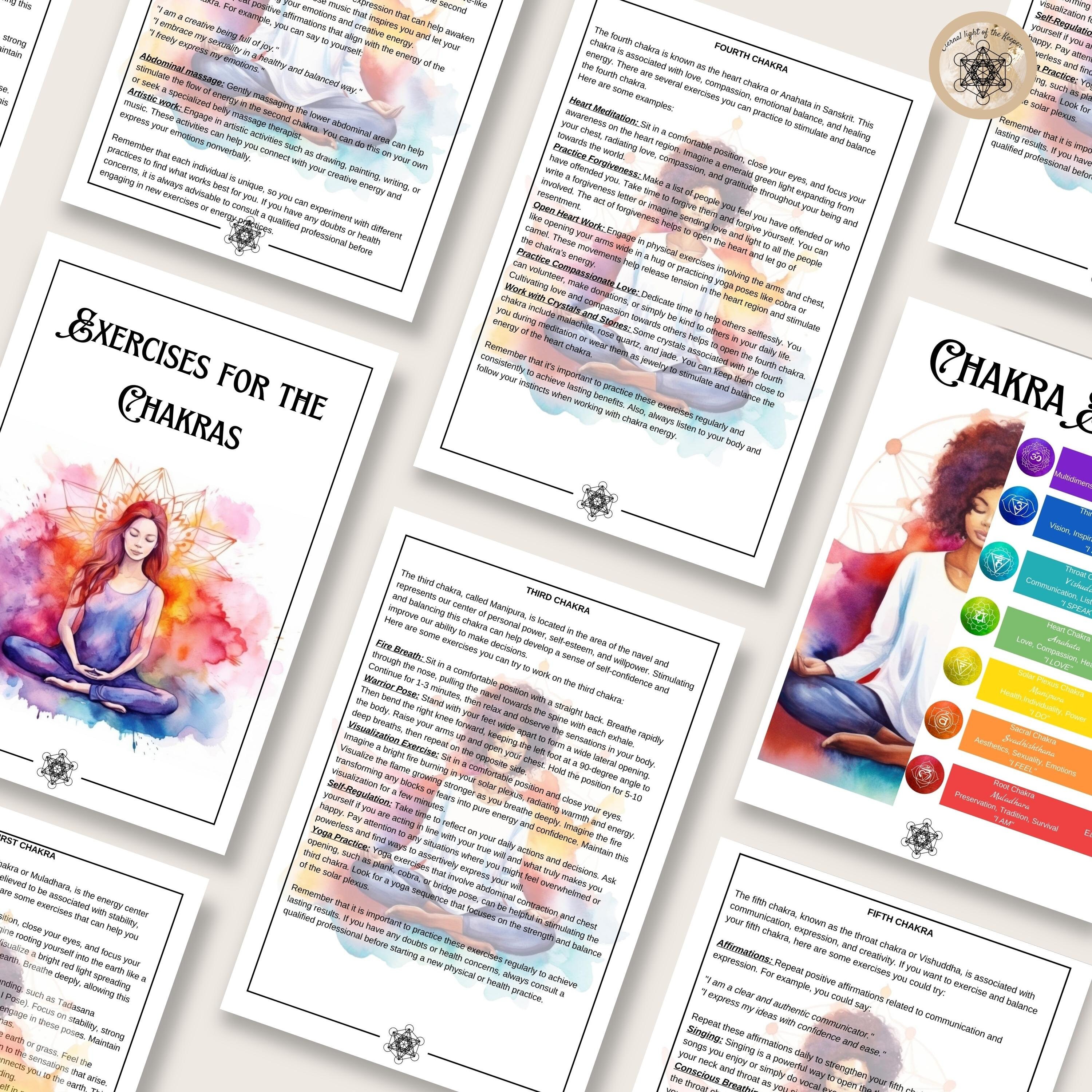 Printable Chakra Guide Detailed PDF A4 Guide for Seven - Etsy