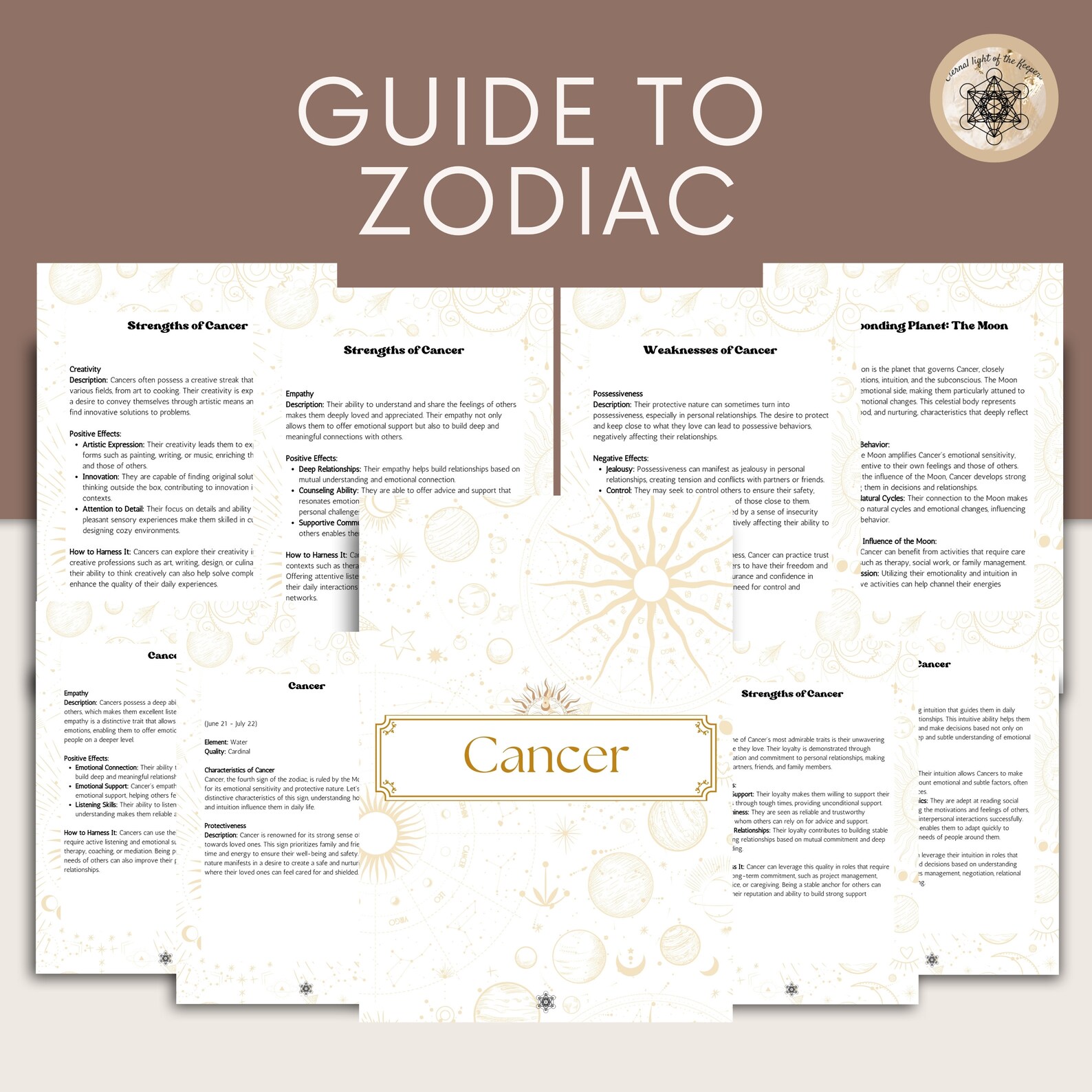 Cancer Zodiac Sign Astrology Guide, Comprehensive Horoscope Book, Learn ...