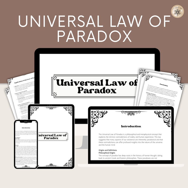 Universal Law of Paradox Guide - Printable Grimoire Pages (digital ...