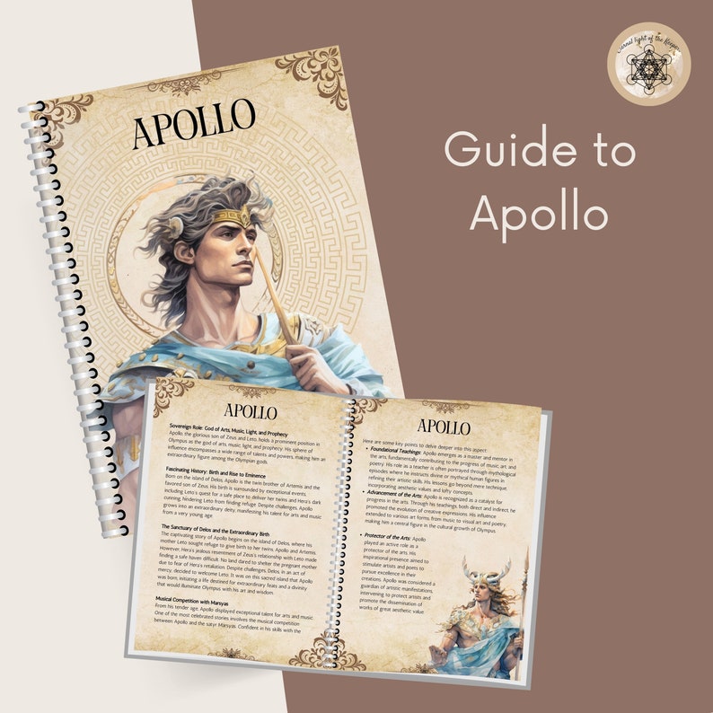 Apollo, Greek God Digital Guide (PDF). - Etsy