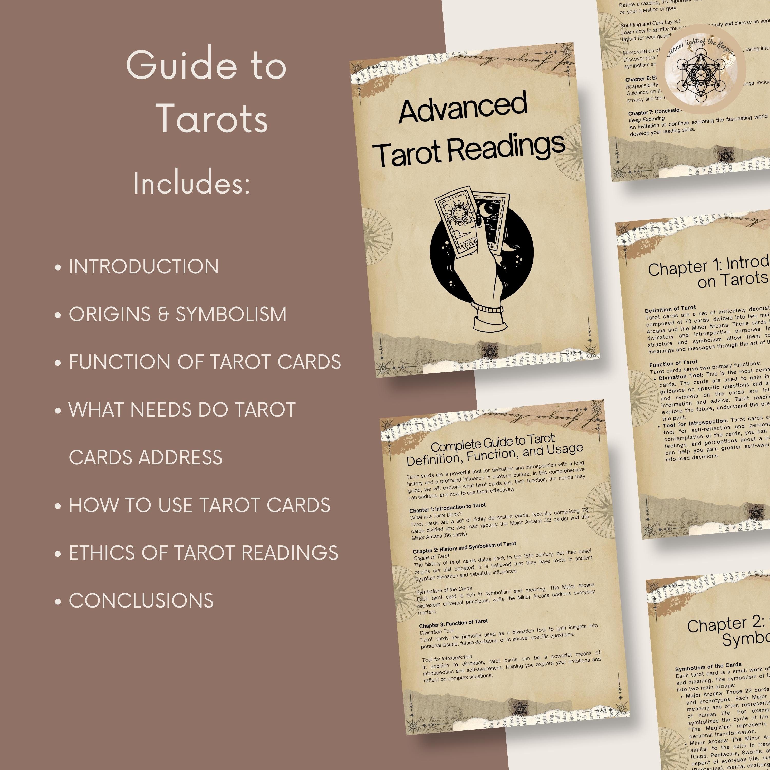 Printable Tarots Guide Engaging PDF Guide on Tarot Card - Etsy
