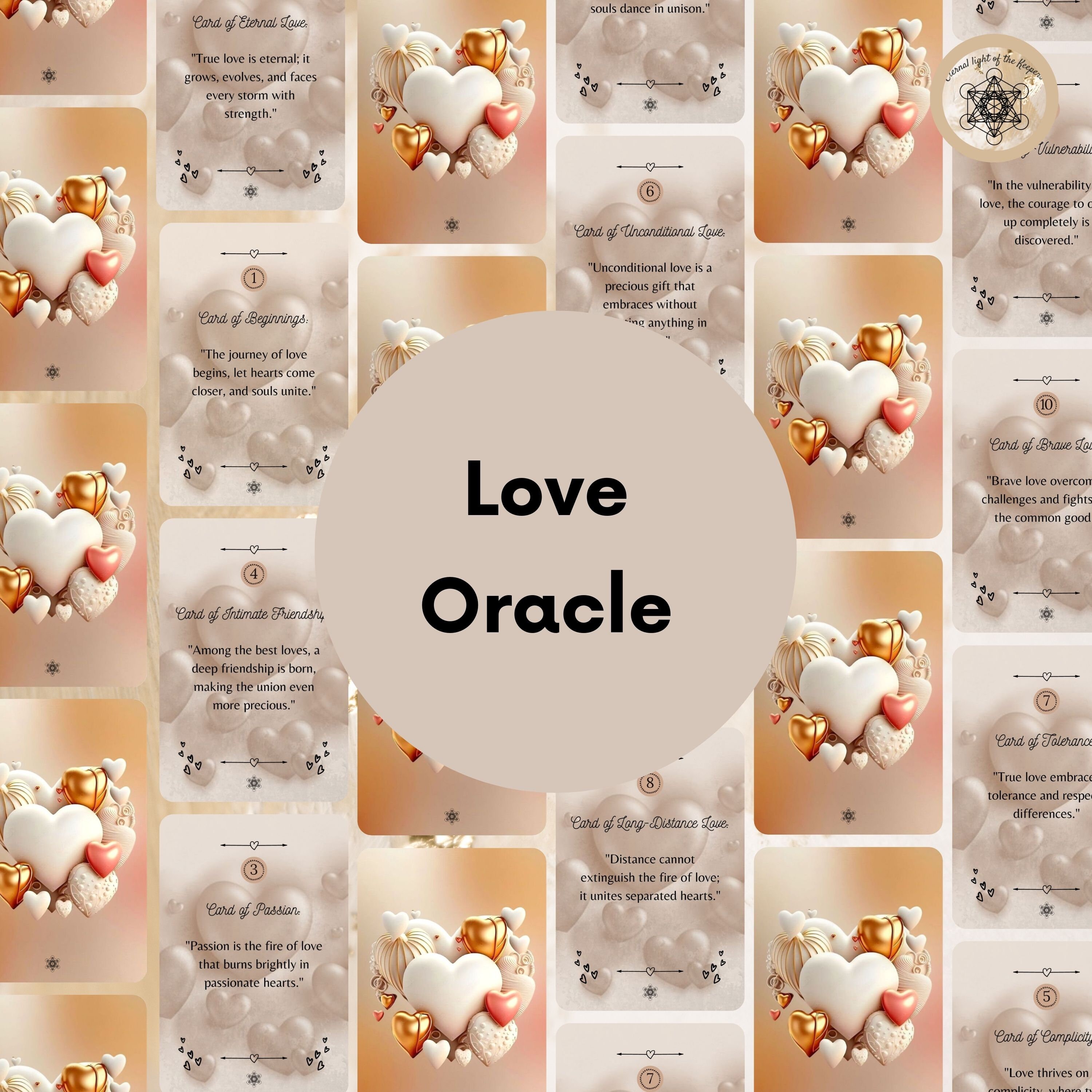 The Love Oracle Cards, Printable Love Oracle Deck, Oracle Cards PDF Guide, Digital Love Oracle ...