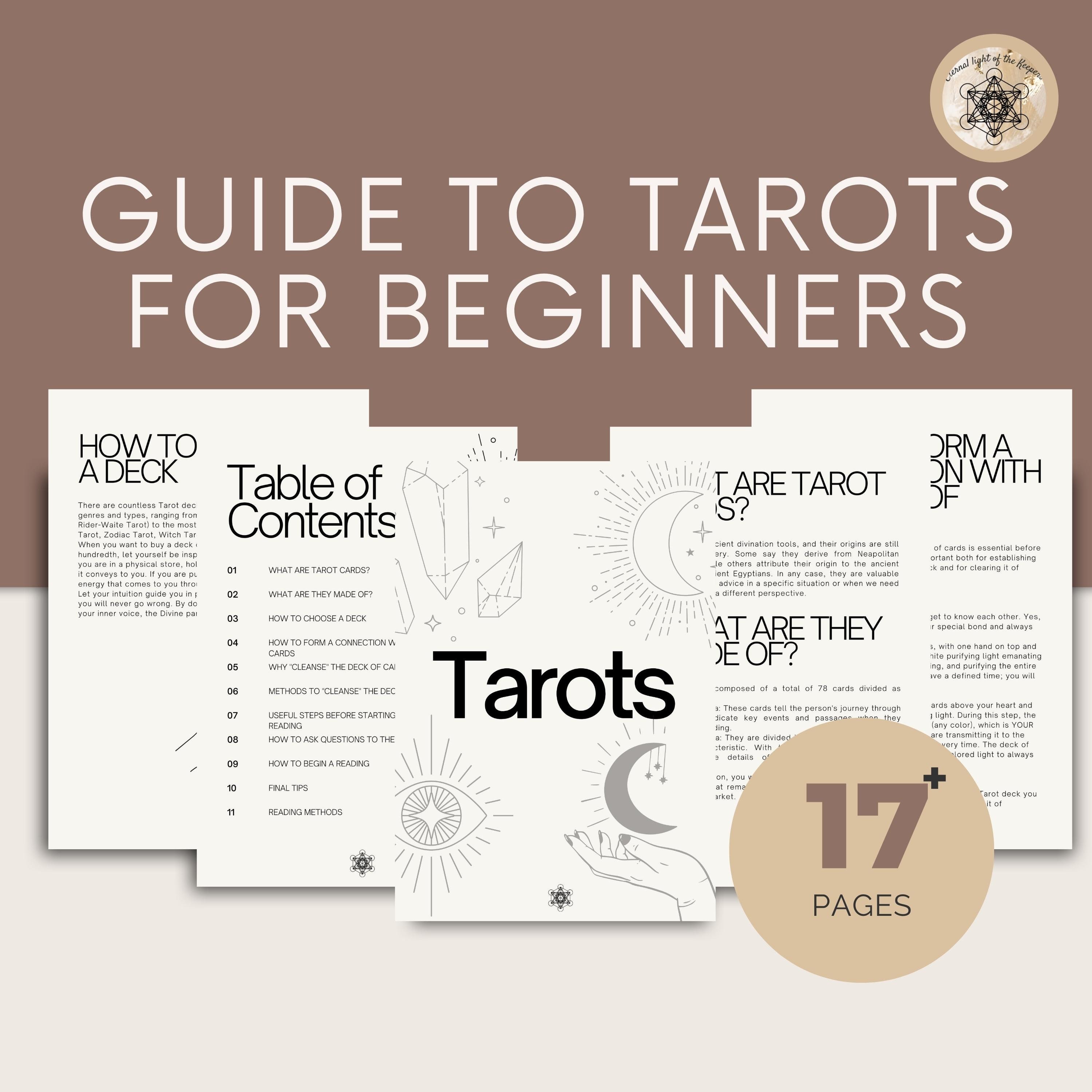 Printable Tarots for Beginners Guide Comprehensive A4 PDF Guide to ...