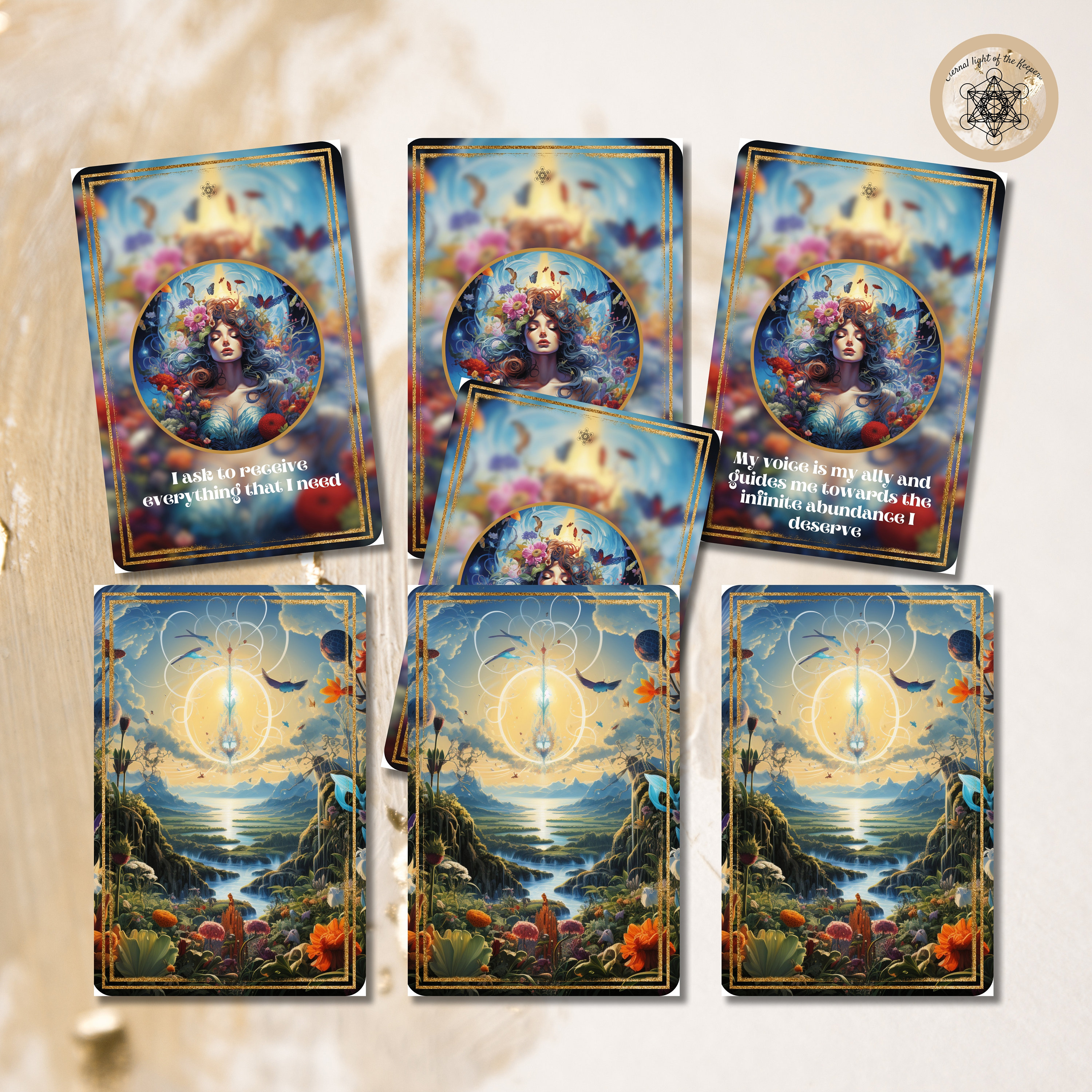 Oracle Cards of Abundance, Printable Cards Deck, Manifest Abundance ...