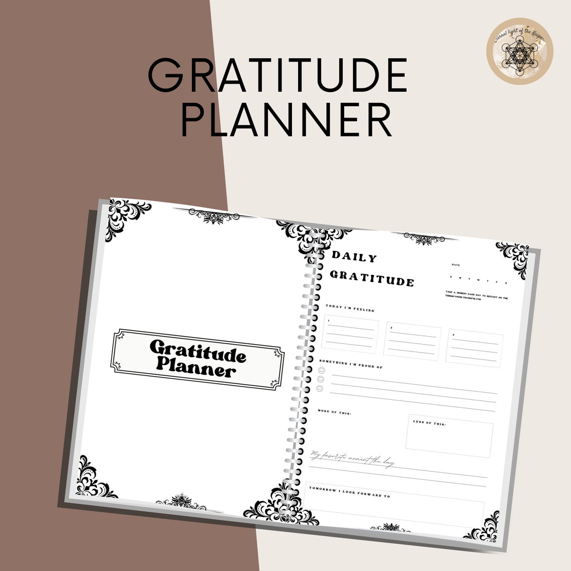 Gratitude Planner, Daily Gratitude Journal | 5-minute Digital ...