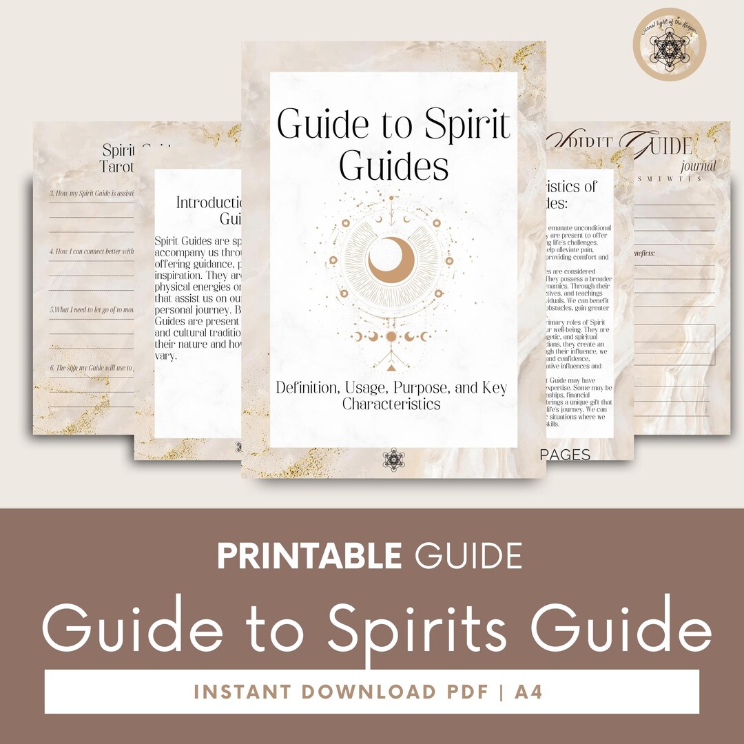 Printable Spirit Guides: Comprehensive Introduction & Tarot Spread ...