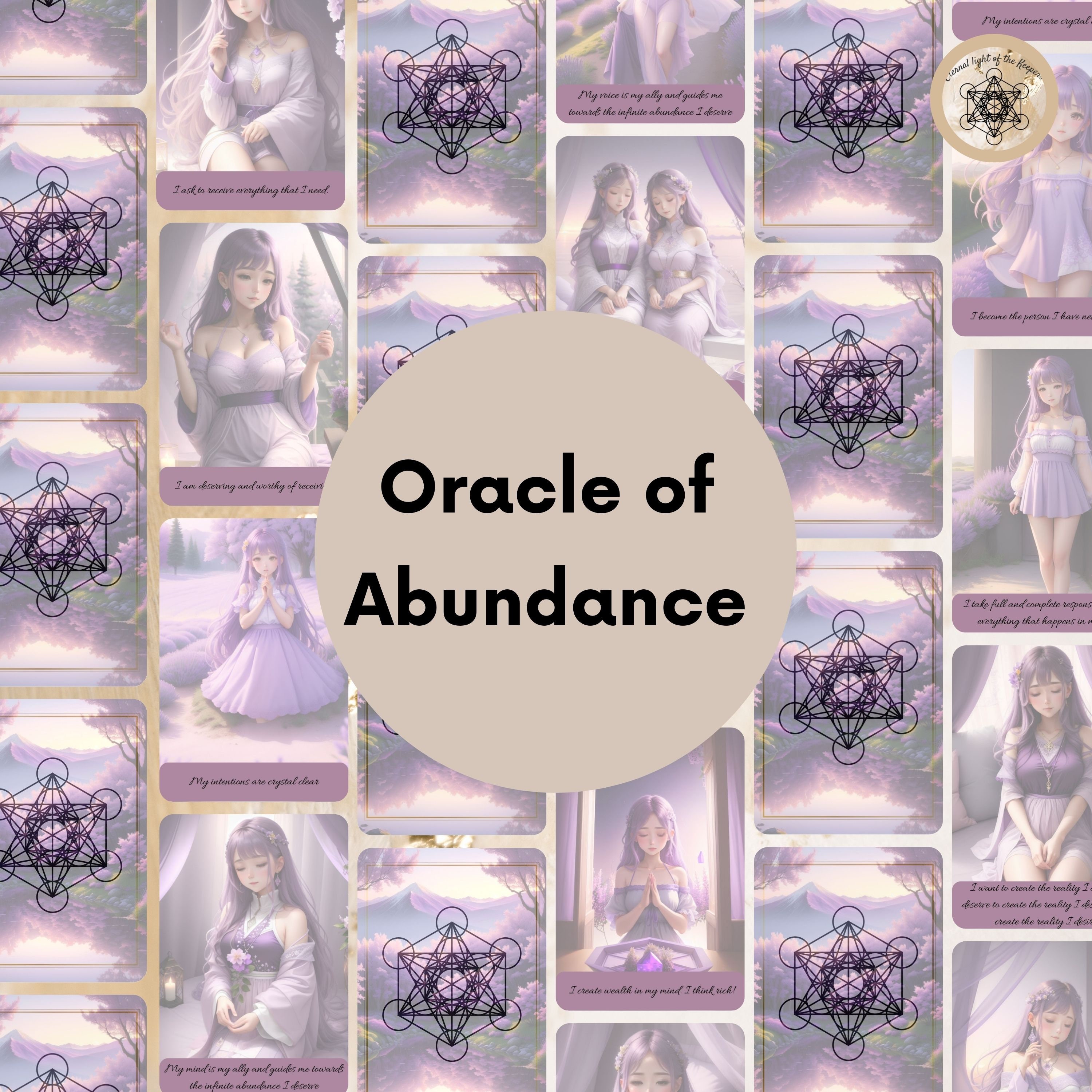 Oracle Cards of Abundance, Printable Cards Deck, Manifest Abundance ...