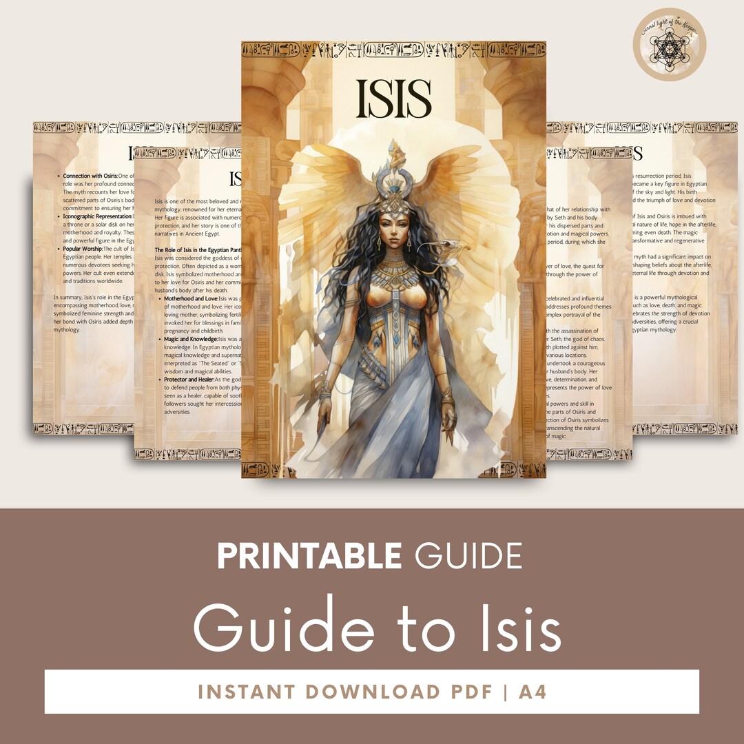 Isis Guide, Egyptian Goddess, Esoteric Mythology (PDF) - Etsy