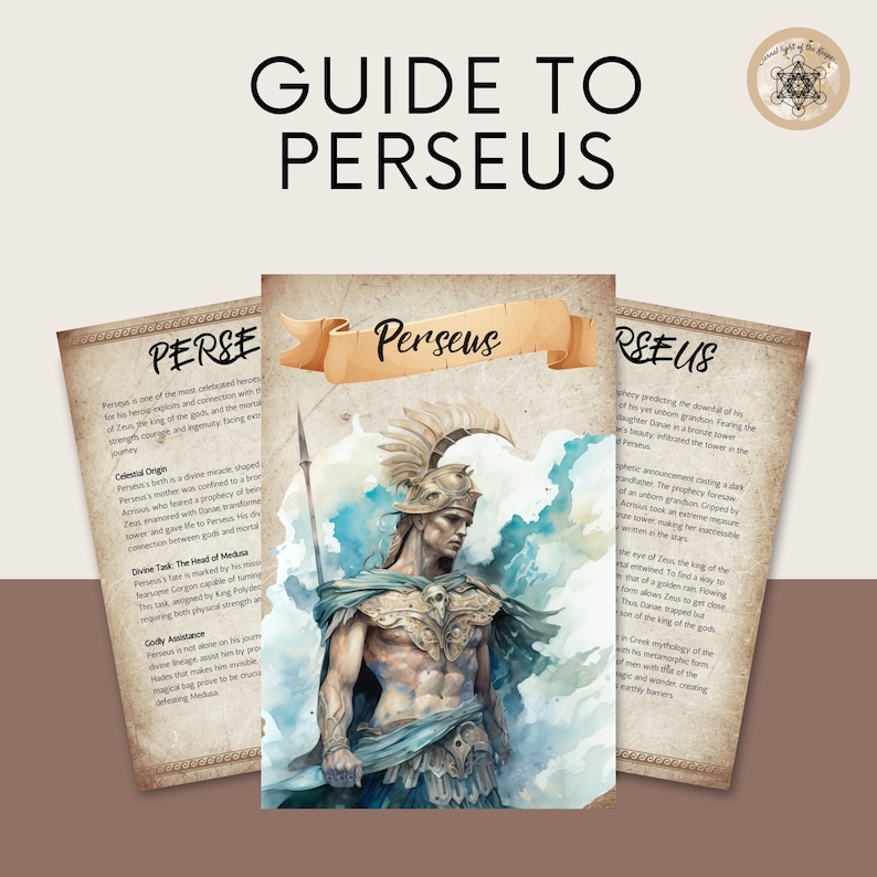 Perseus Mythical Hero Guide, Ancient Greek Mythology (PDF, A4). - Etsy