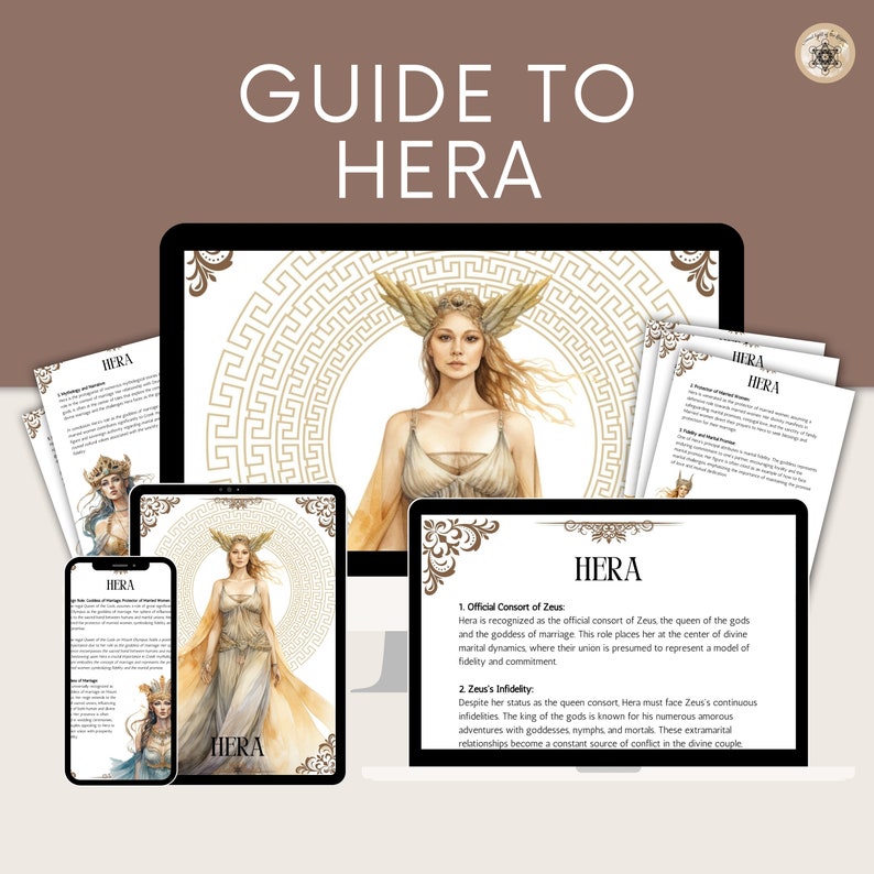 Hera, Queen of Gods, Greek Mythology Guide (PDF). - Etsy