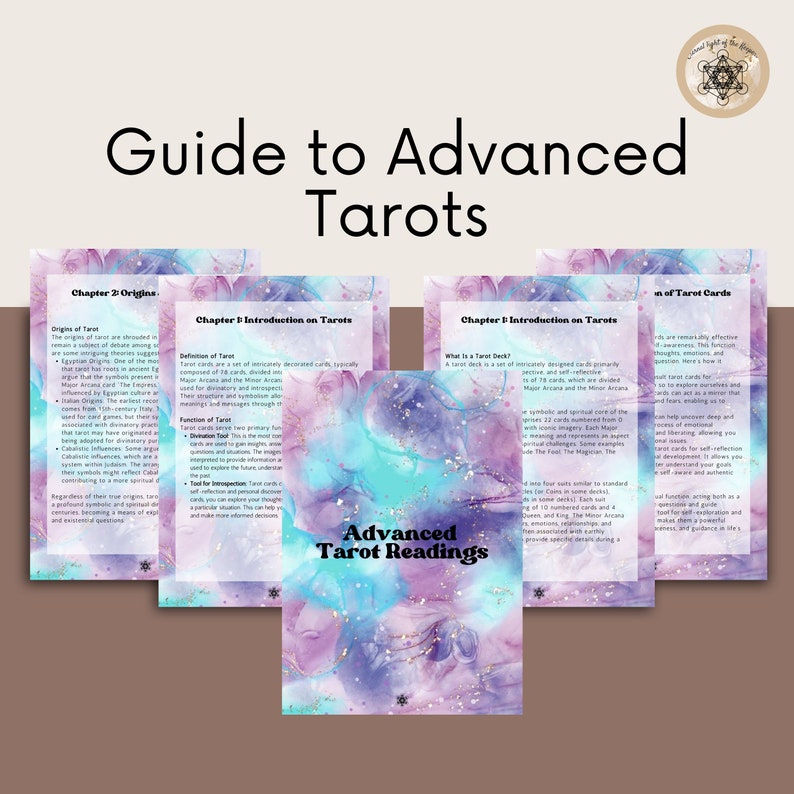 Printable Advanced Tarots Reading Guide Comprehensive A4 PDF Guide to ...