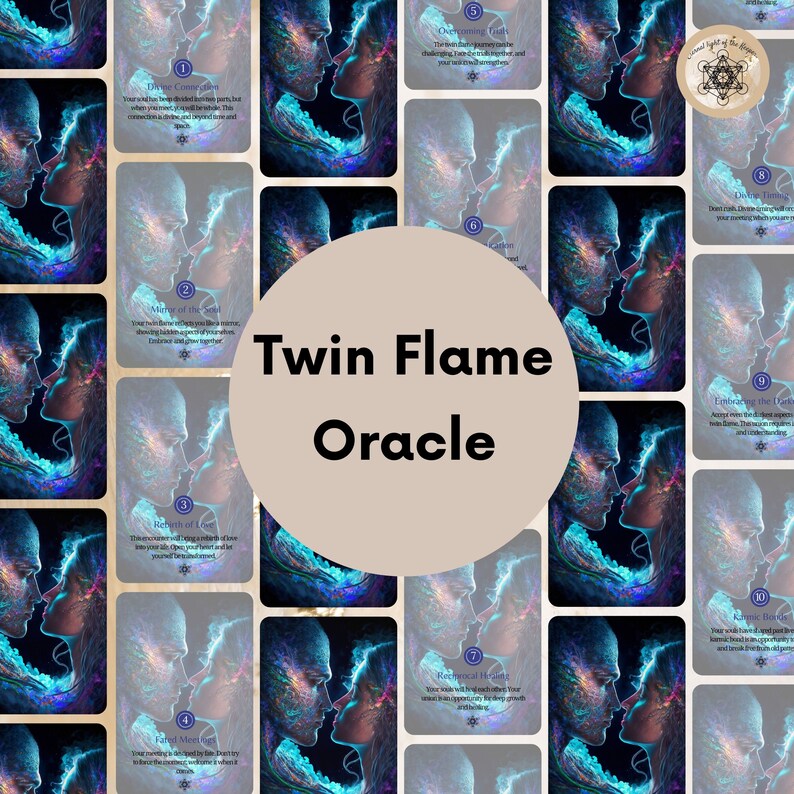 The Twin Flame Oracle Cards, Printable Twin Flame Oracle Deck, Oracle Cards + PDF Guide, Digital ...