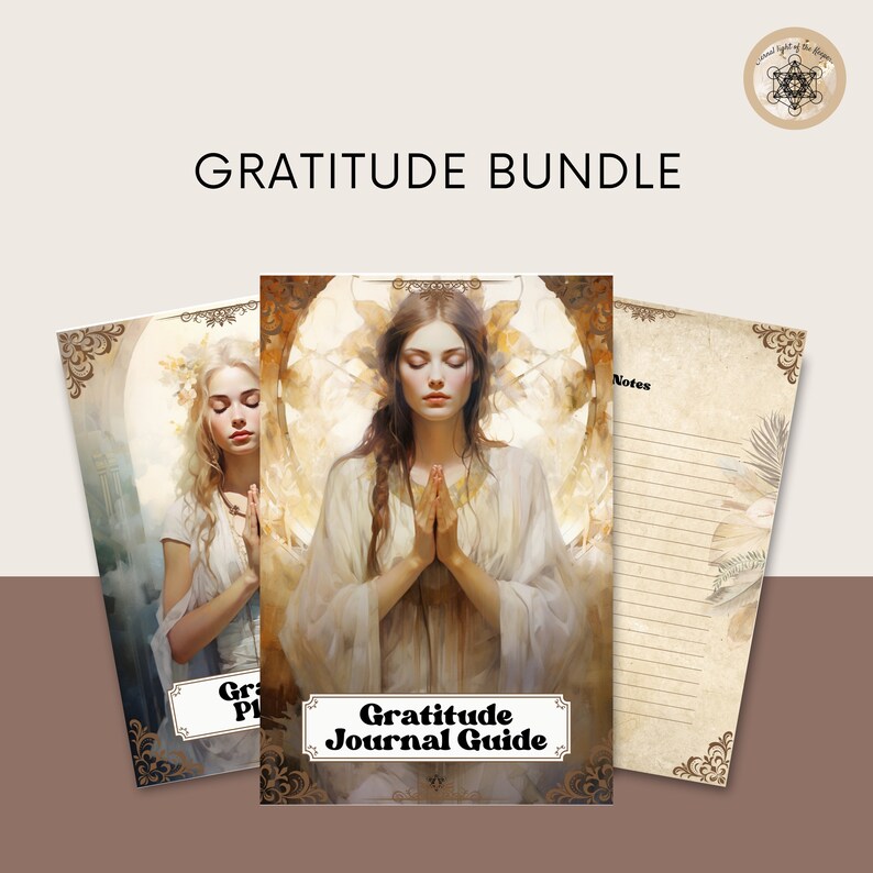 Gratitude Journal Guide Bundle: Daily Planner, Self-reflection (digital ...