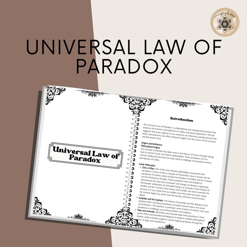 Universal Law of Paradox Guide - Printable Grimoire Pages (digital ...